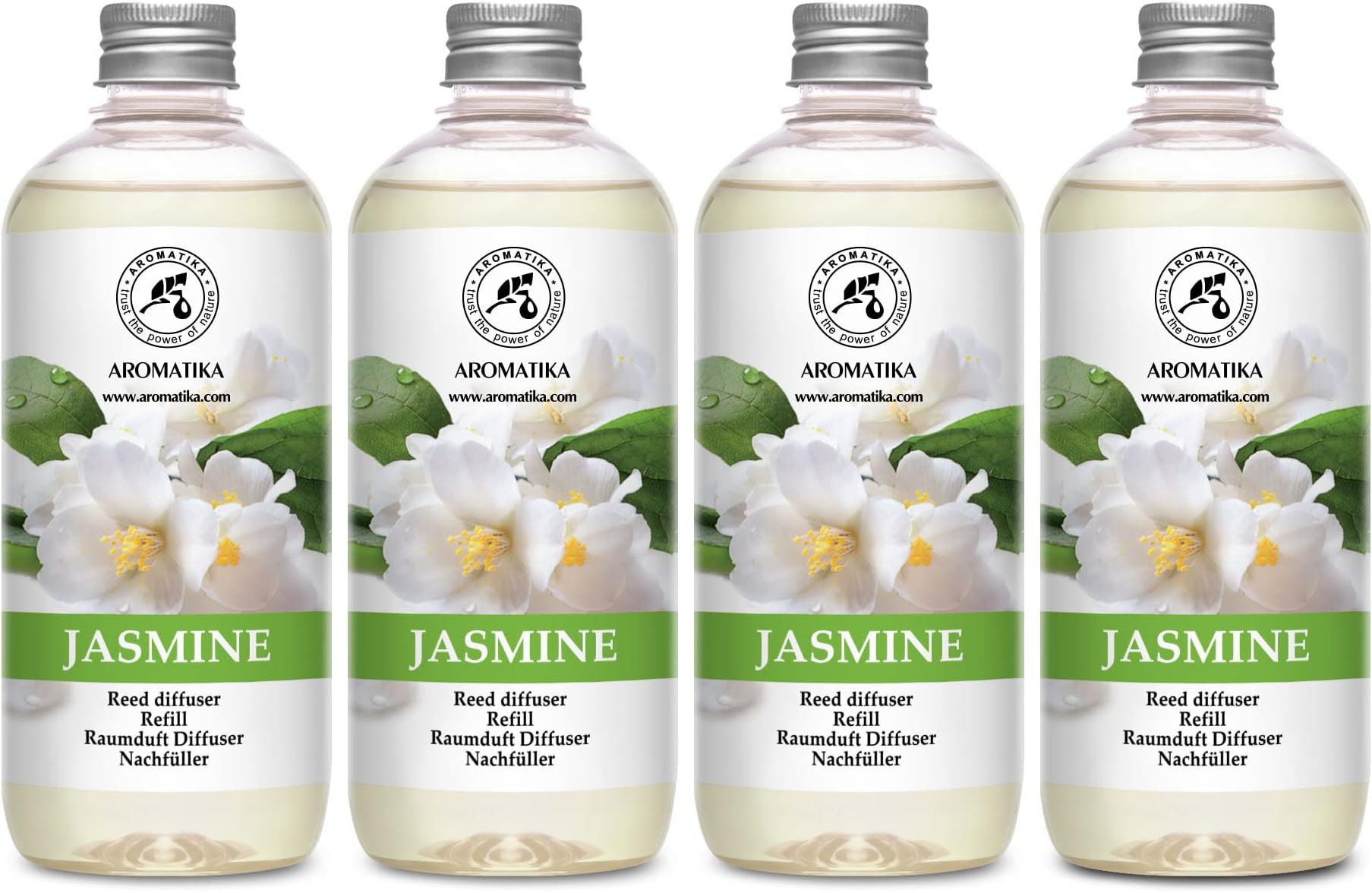 Amazon.com: Jasmine Reed Diffuser Refill - 4x17 Fl Oz - Fresh & Long Lasting Fragrance w/Natural ...