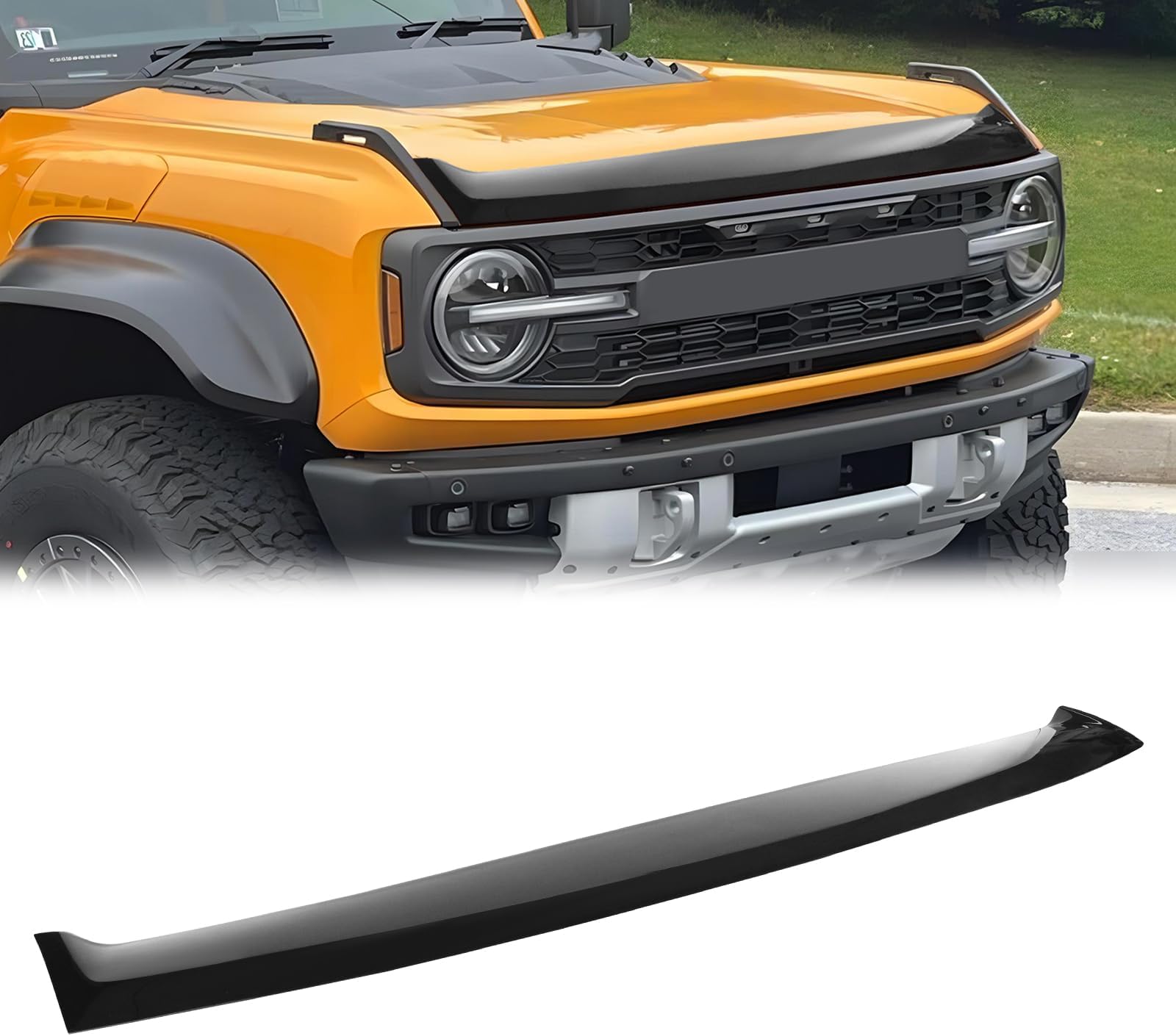 Amazon.com: GLOBLED Hood Bug Deflector Compatible with Ford Bronco 2021 ...