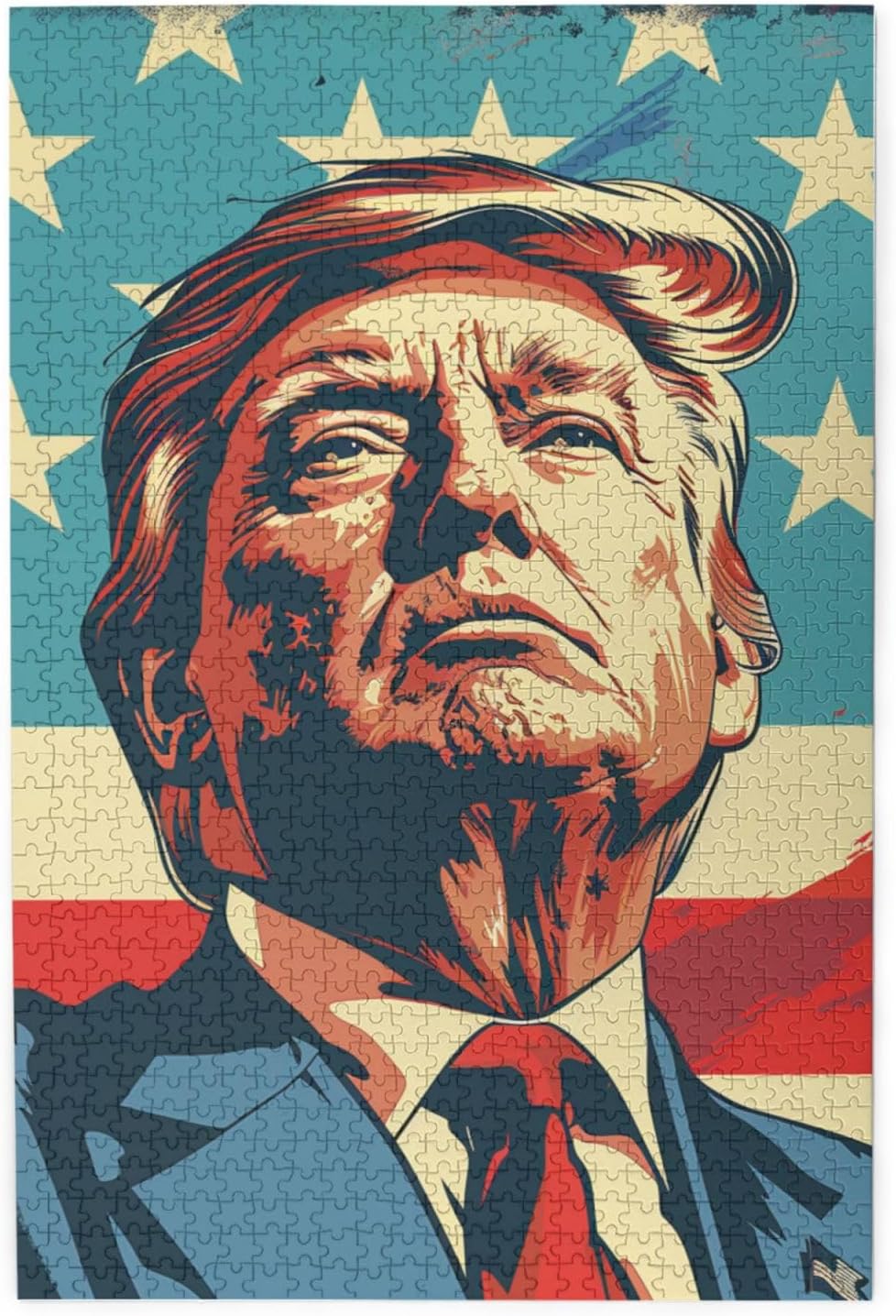 Amazon.com: 1000 Pieces American Flag Trump Jigsaw Puzzle for Adults ...