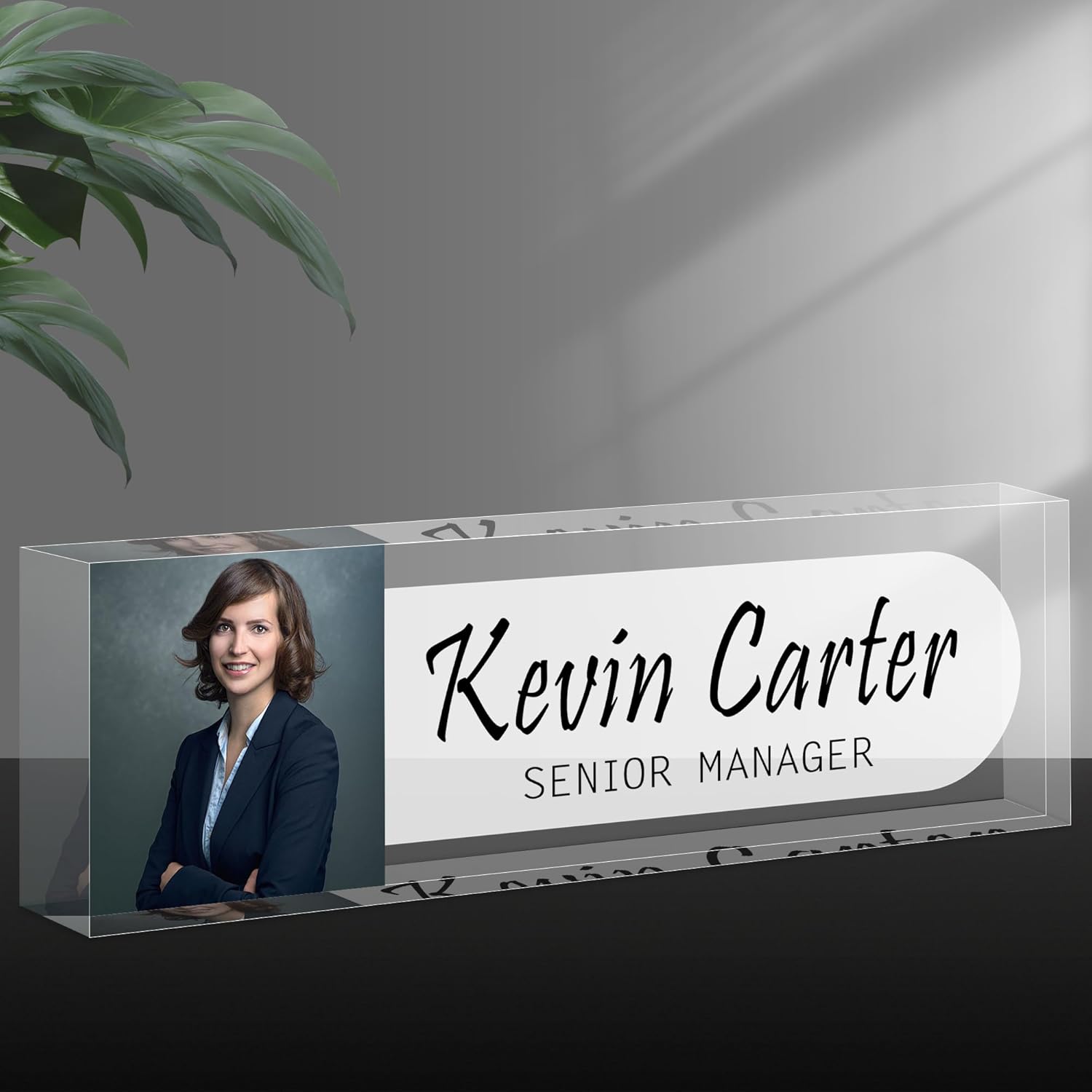 Amazon.com: Name Plate for Desk Personalized, Acrylic Desk Accessories ...