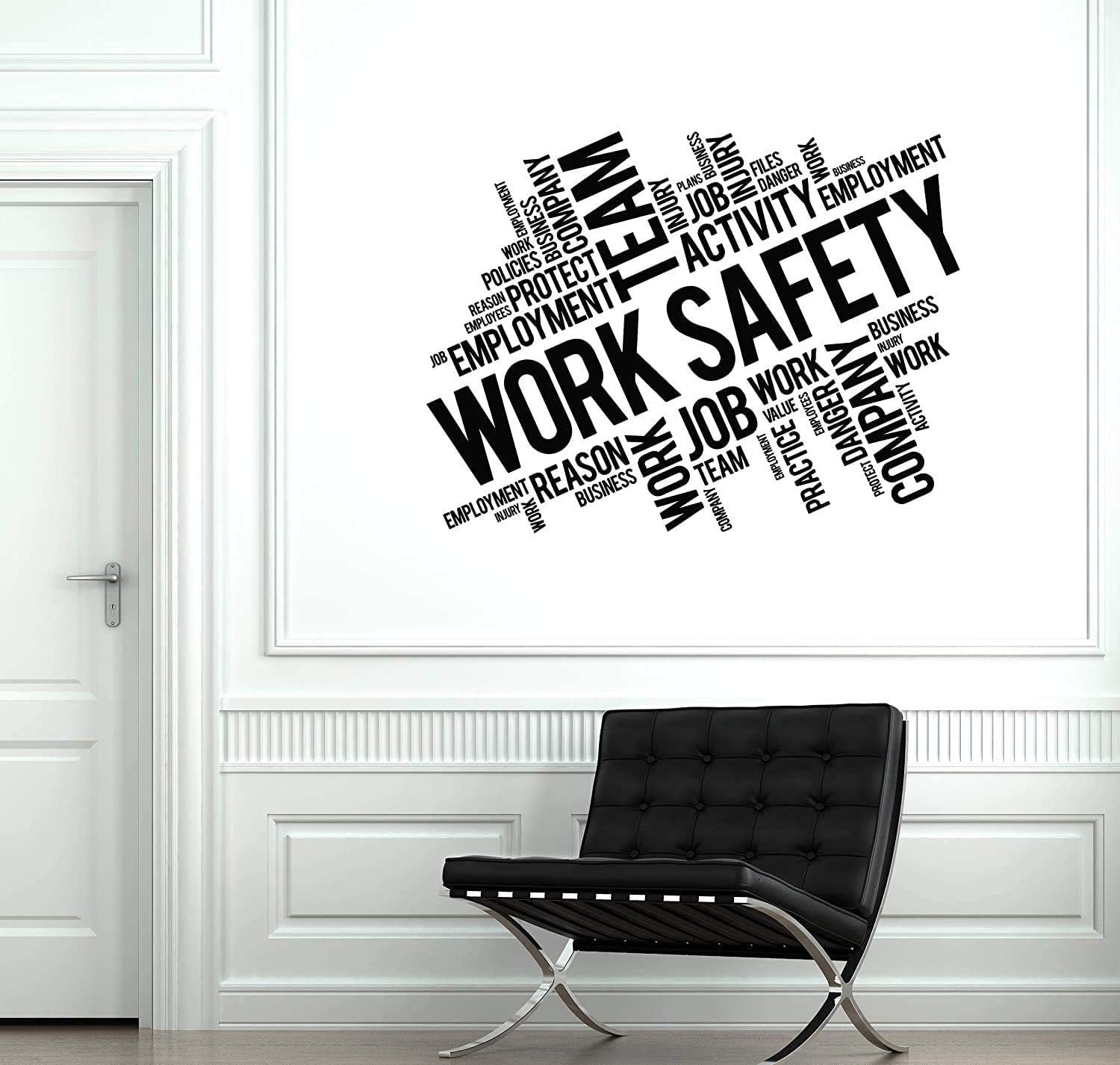 Amazon.com: Work Safety Vinyl Wall Decal Words Cloud Office Decoration ...