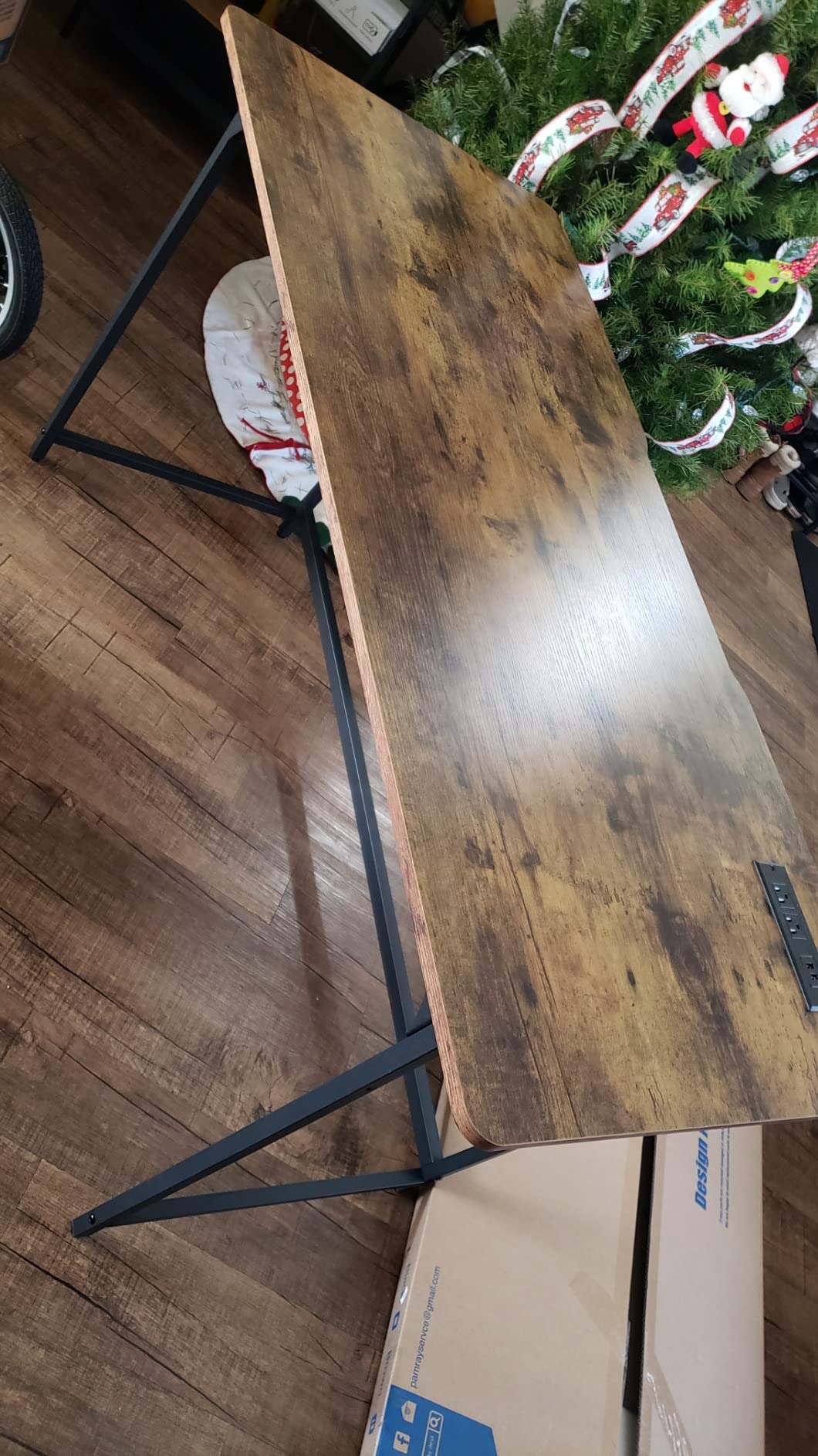 $17/mo - Finance PAMRAY 40 inch Computer Desk with Built-in Outlet ...