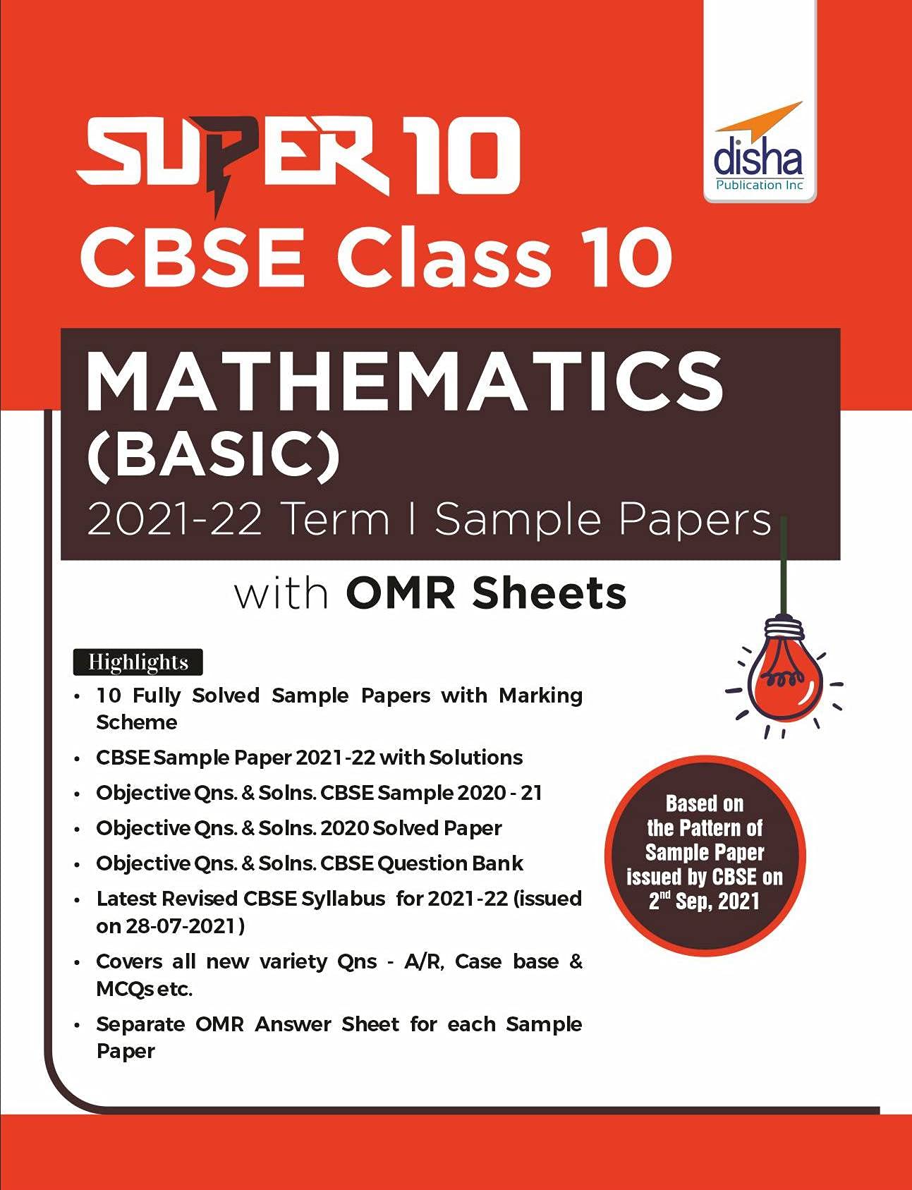 Super 10 CBSE Class 10 Mathematics (Basic) 2021-22 Term I Sample Papers ...