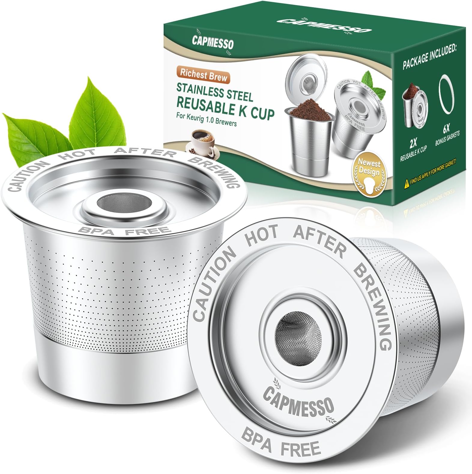 Amazon.com: Cafe Flow Stainless Steel Reusable Metal Coffee Pod ...