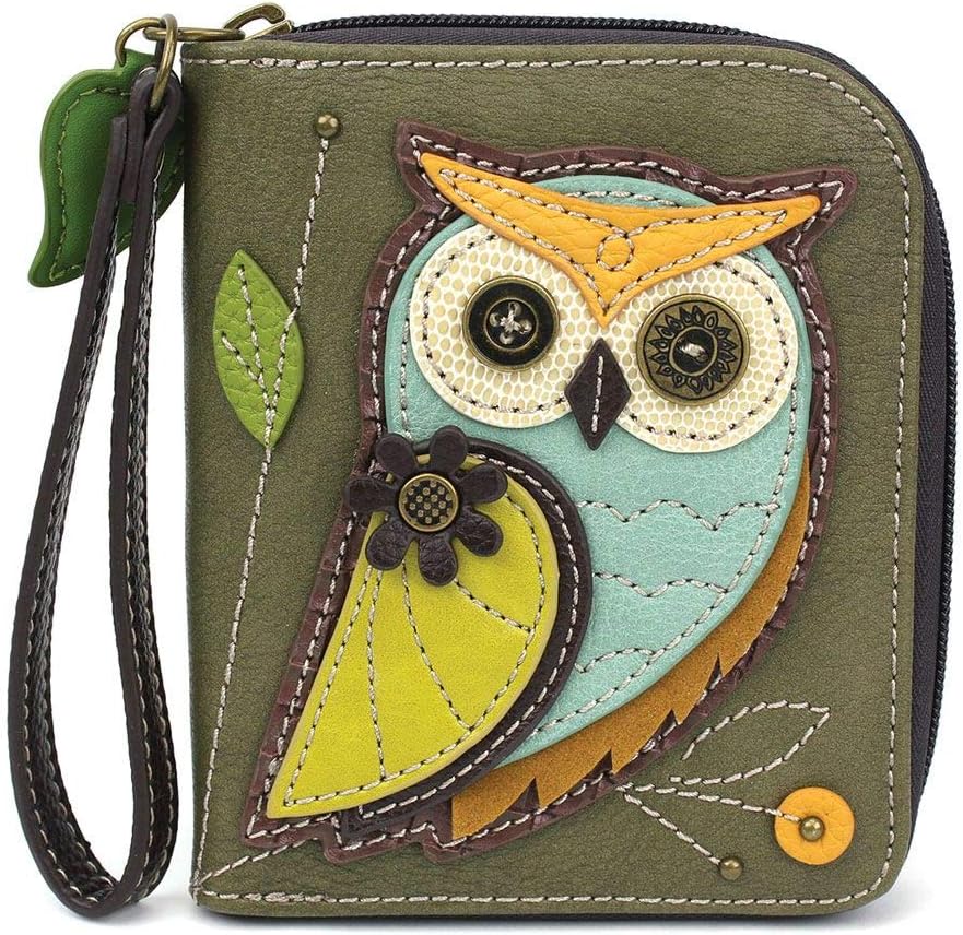 Amazon.com: CHALA Owl Generation A Zip-Around Wallet/Wristlet - Owl ...