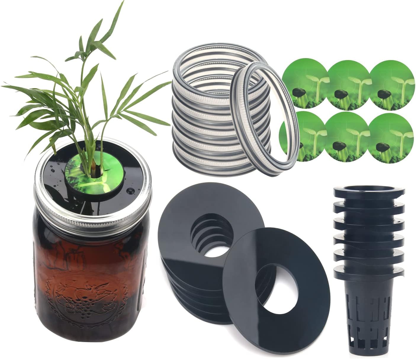 Amazon.com: Propagation Lids for Mason Jars | 4 Pcs Unique Design Plant ...