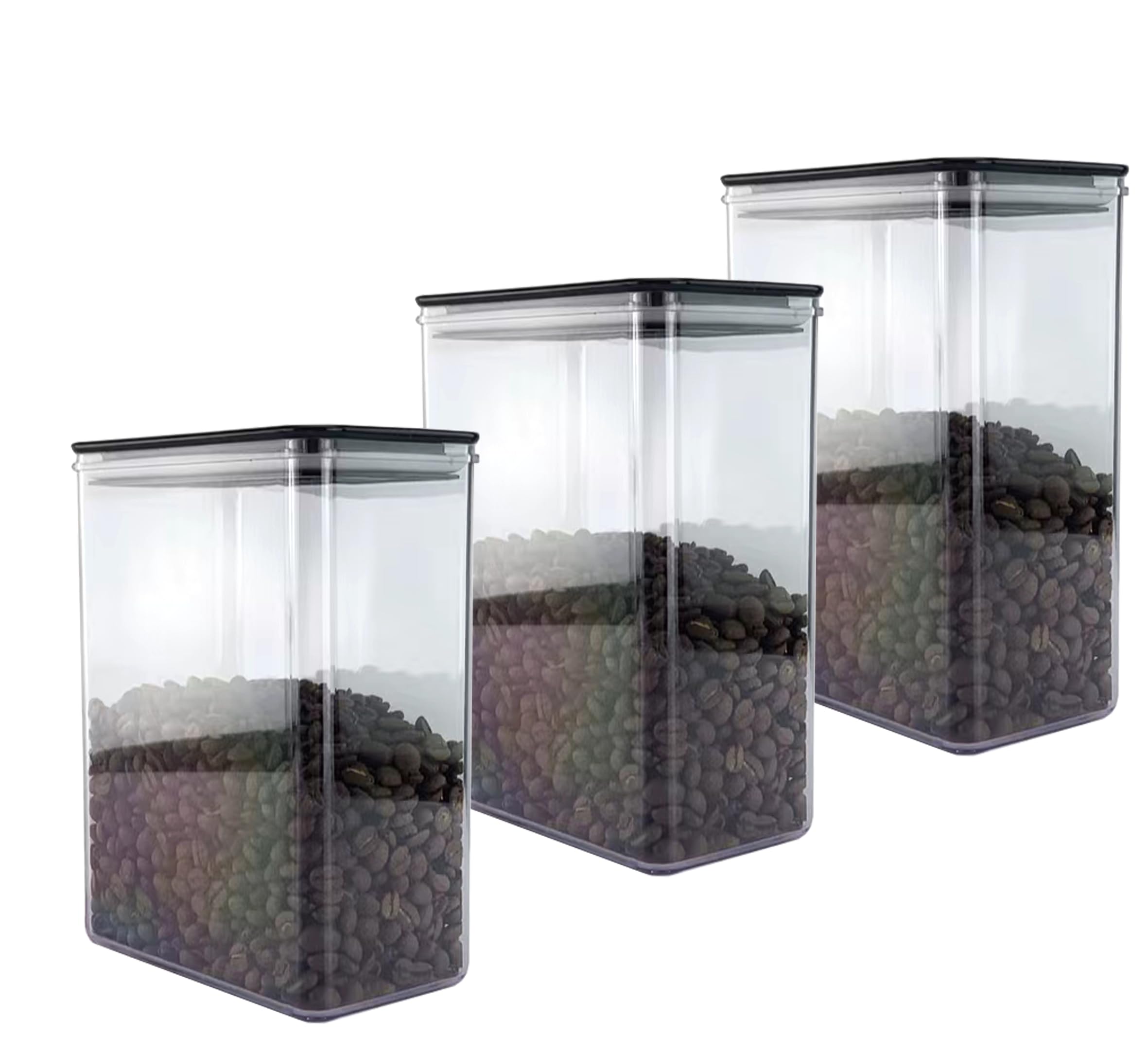 NAVACALA Storage Containers Set of 3, Plastic Airtight Food Storage ...