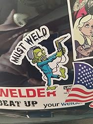 Amazon.com: 3 - Must Weld Zombie Welder Hard Hat/Helmet Stickers H232 ...