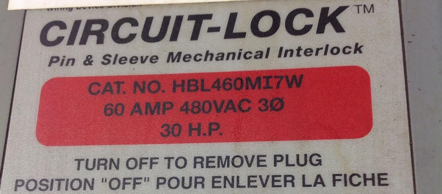 Hubbell HBL460MI7W Pin and Sleeve IEC Mechanically Interlocked ...