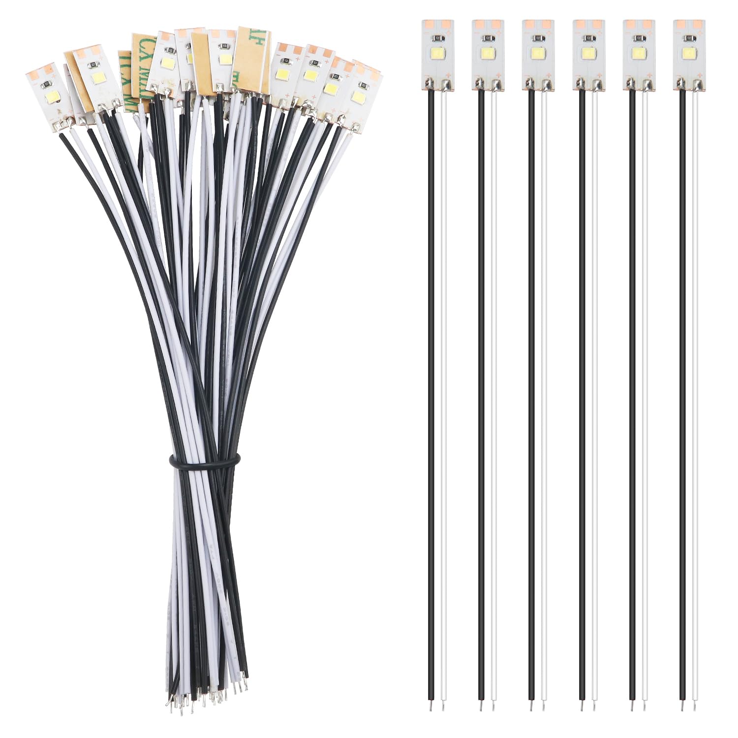 YIXISI 25 PCS 17mm Prewired Strip LED, 12V - 18V LED Strip Light, 2835 ...