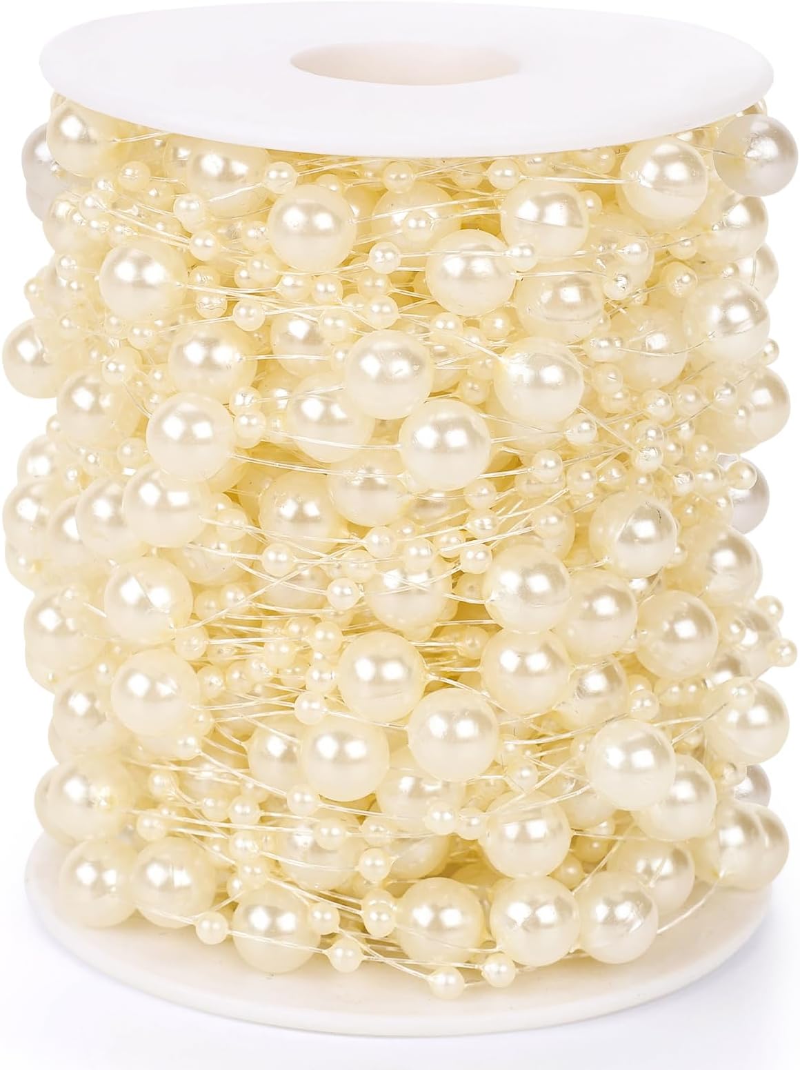 Amazon.com: 6mm/40ft String of Pearls with Fairy Lights, Pearl Garland ...