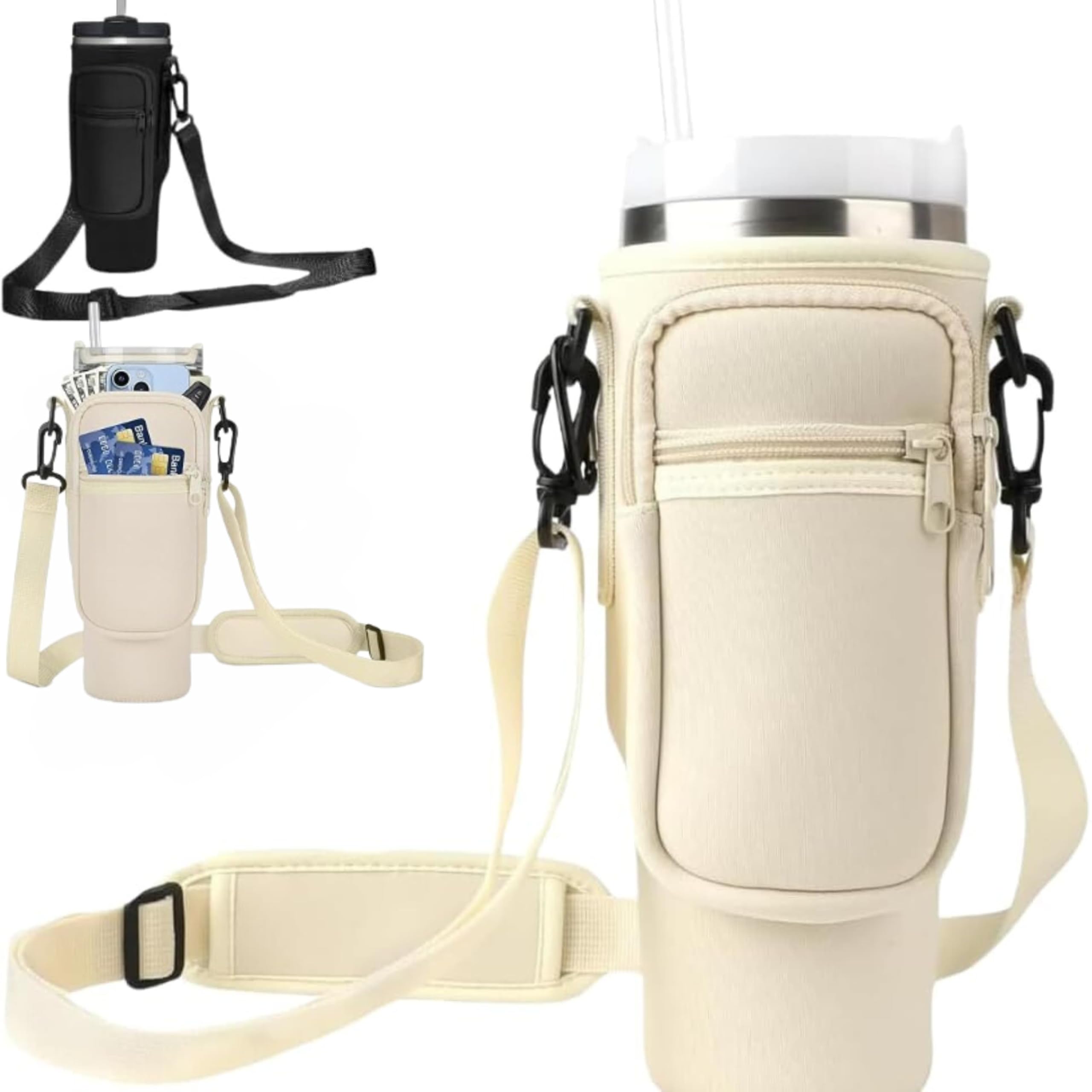 Stanley Cup Bag, Cup Accessories Holder with Adjustable Strap & Phone ...