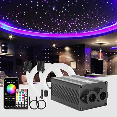 Amazon.com: CHINLY 16W 300pcs 0.03in 9.8ft Car Use Bluetooth RGBW LED ...