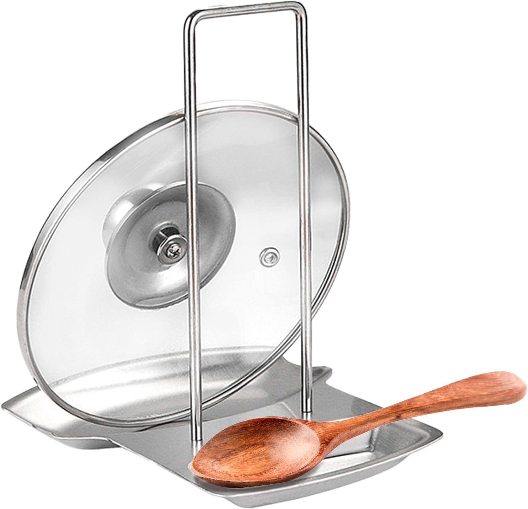 Amazon.com: Lid and Spoon Rest Shelf,304 Stainless Steel Pan Pot Cover ...