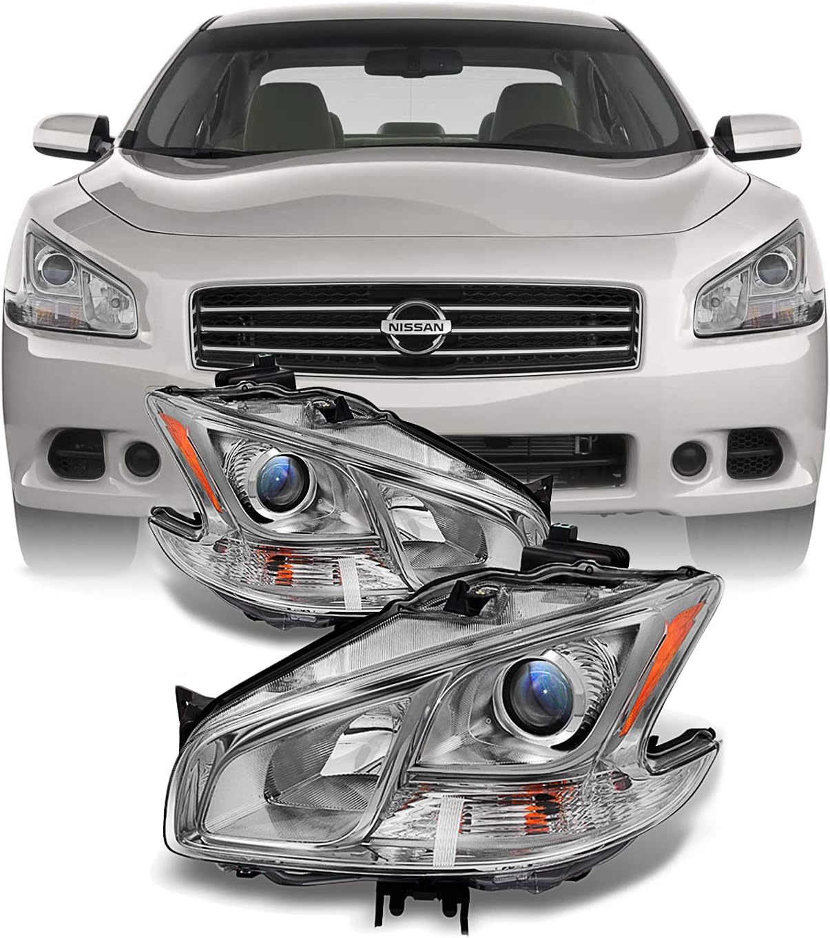 Amazon.com: AKKON - For Maxima 4Dr Sedan Projector Halogen Type ...