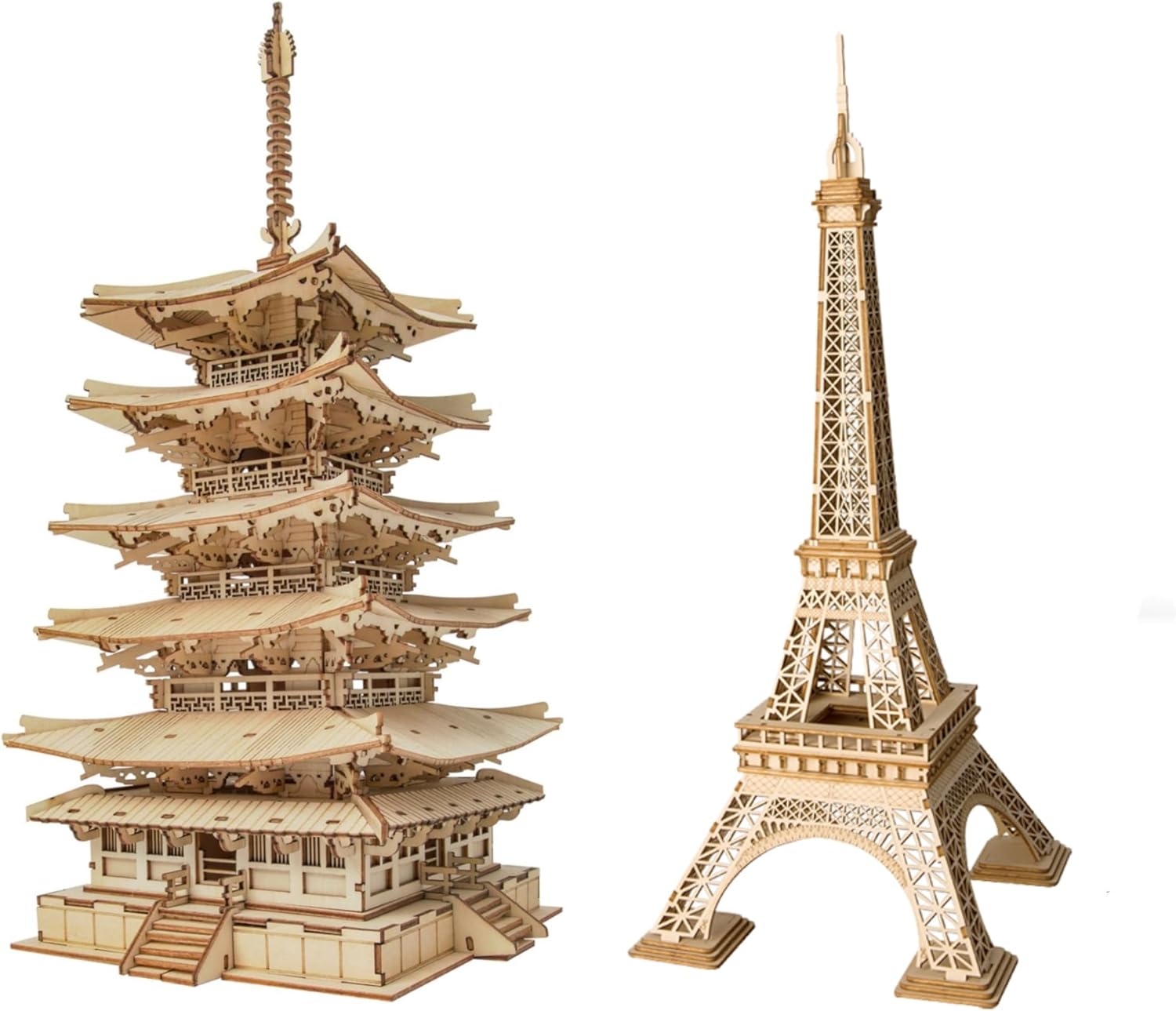 Amazon.com: ROBOTIME 3D Puzzle Wooden Craft Kits DIY Model Building Kit ...