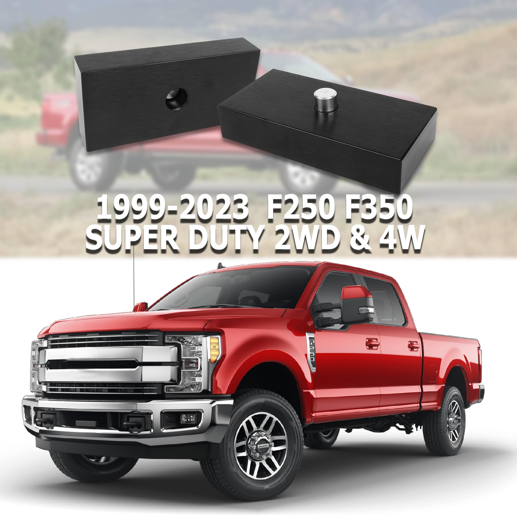 Snapklik.com : 1 Rear Leveling Lift Kit, 1 Inch Rear Lift Blocks ...