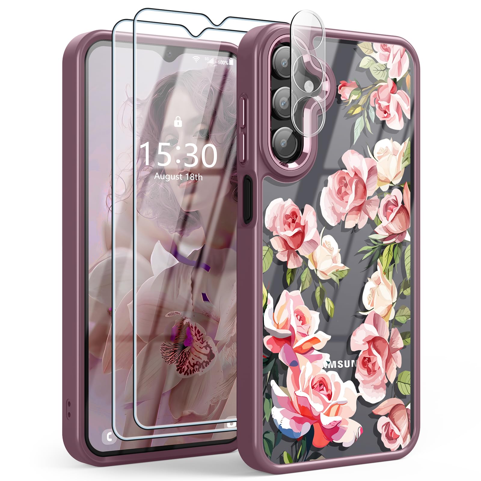 Amazon.com: CASBST for Samsung Galaxy A14 5G Case with 2X Screen Protector and A Camera Lens ...