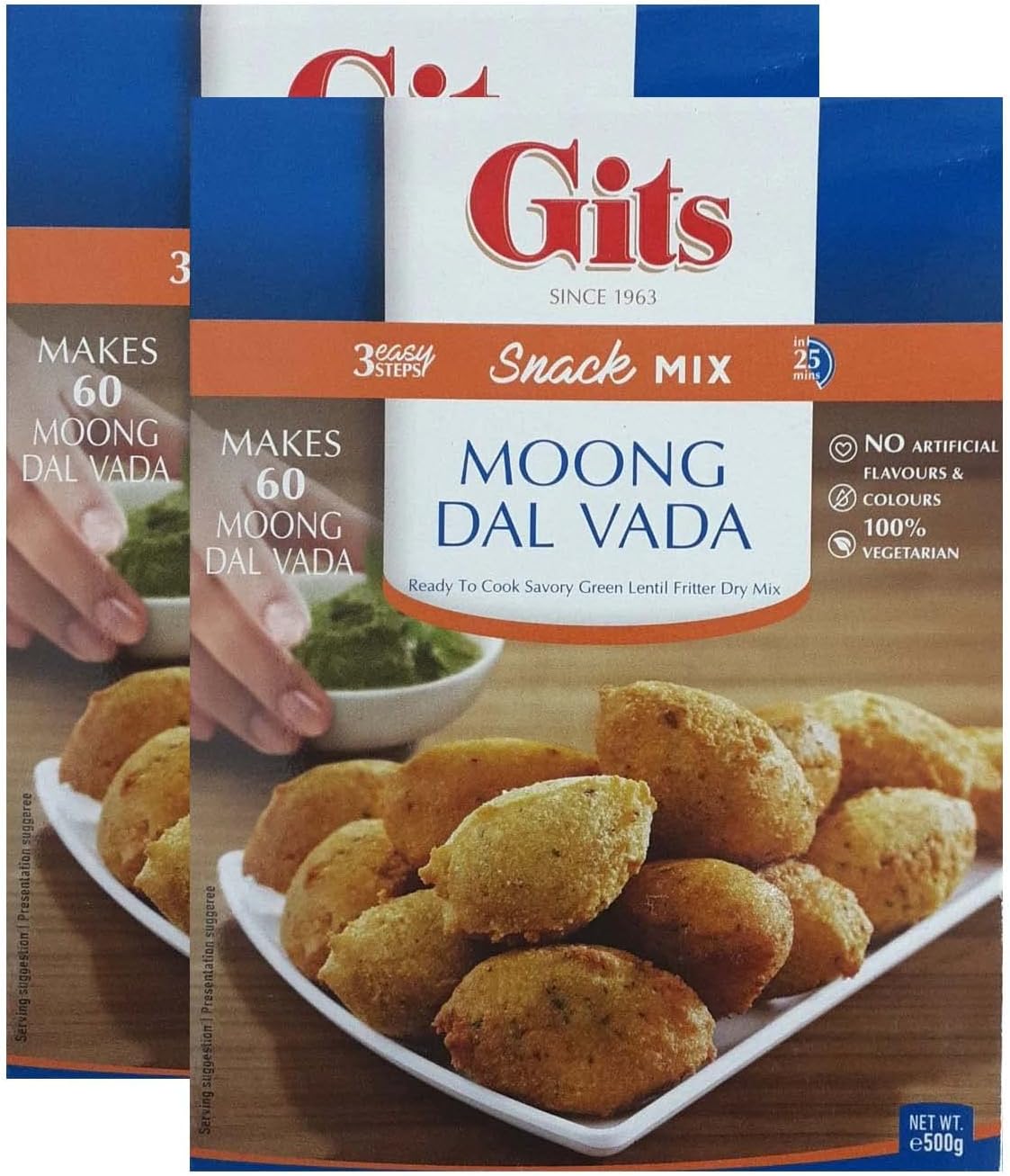 Gits Moong Dal Vada Snack Mix 500g - Makes Delicious Mildly spiced ...