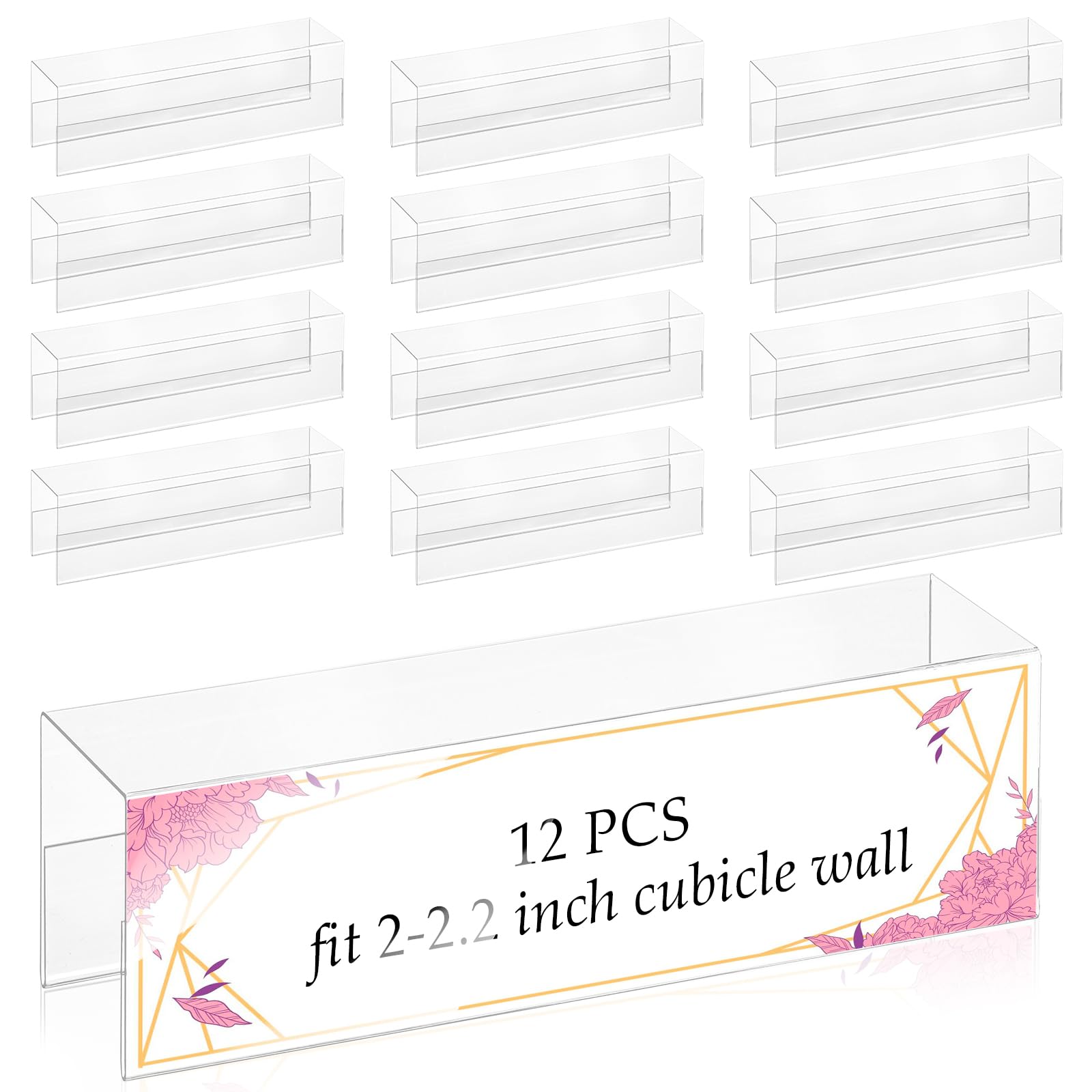 Amazon.com: Cubicle Name Plate Holders Cubicle Name Plate Sign Holder ...