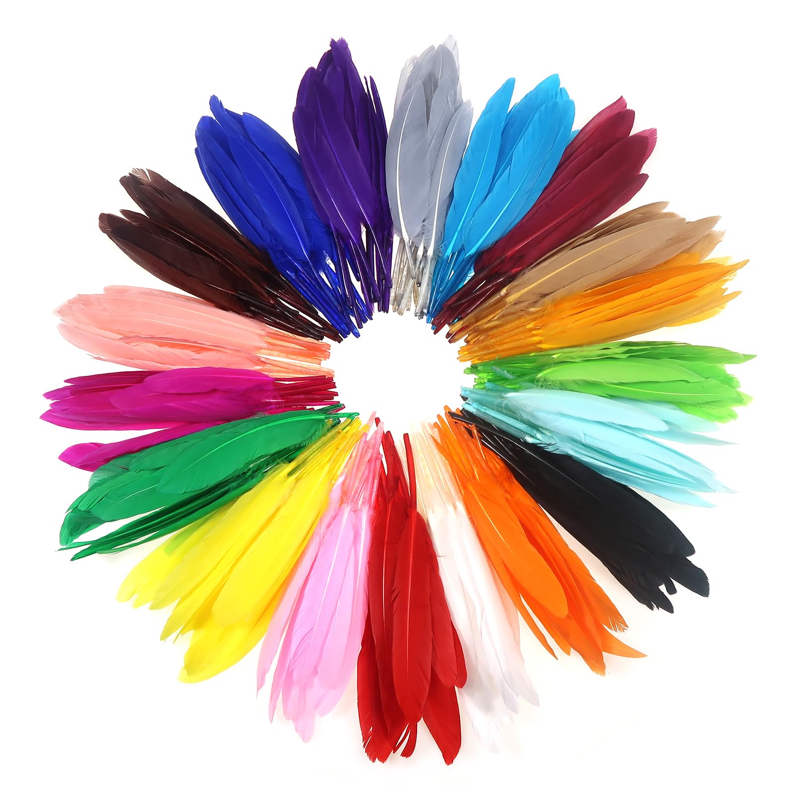 Amazon.com: TOAOB 250pcs Colorful Goose Feathers for DIY Craft 4-6 ...