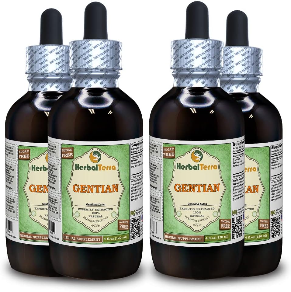 Amazon.com: Gentian (Gentiana Lutea) Glycerite, Organic Dried Root ...