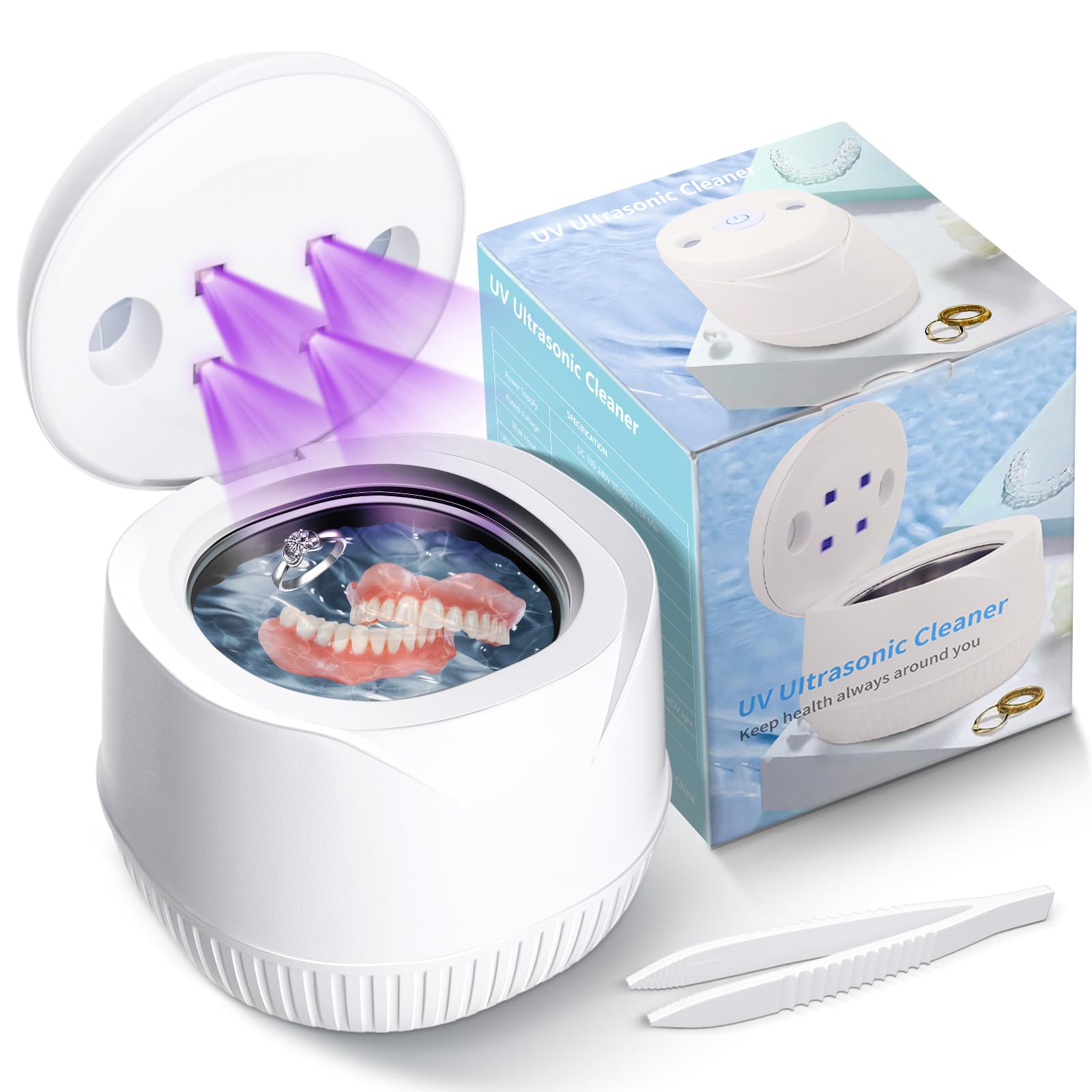 Amazon.com : THISONG Ultrasonic UV Cleaner for Dentures, Orthodontic ...