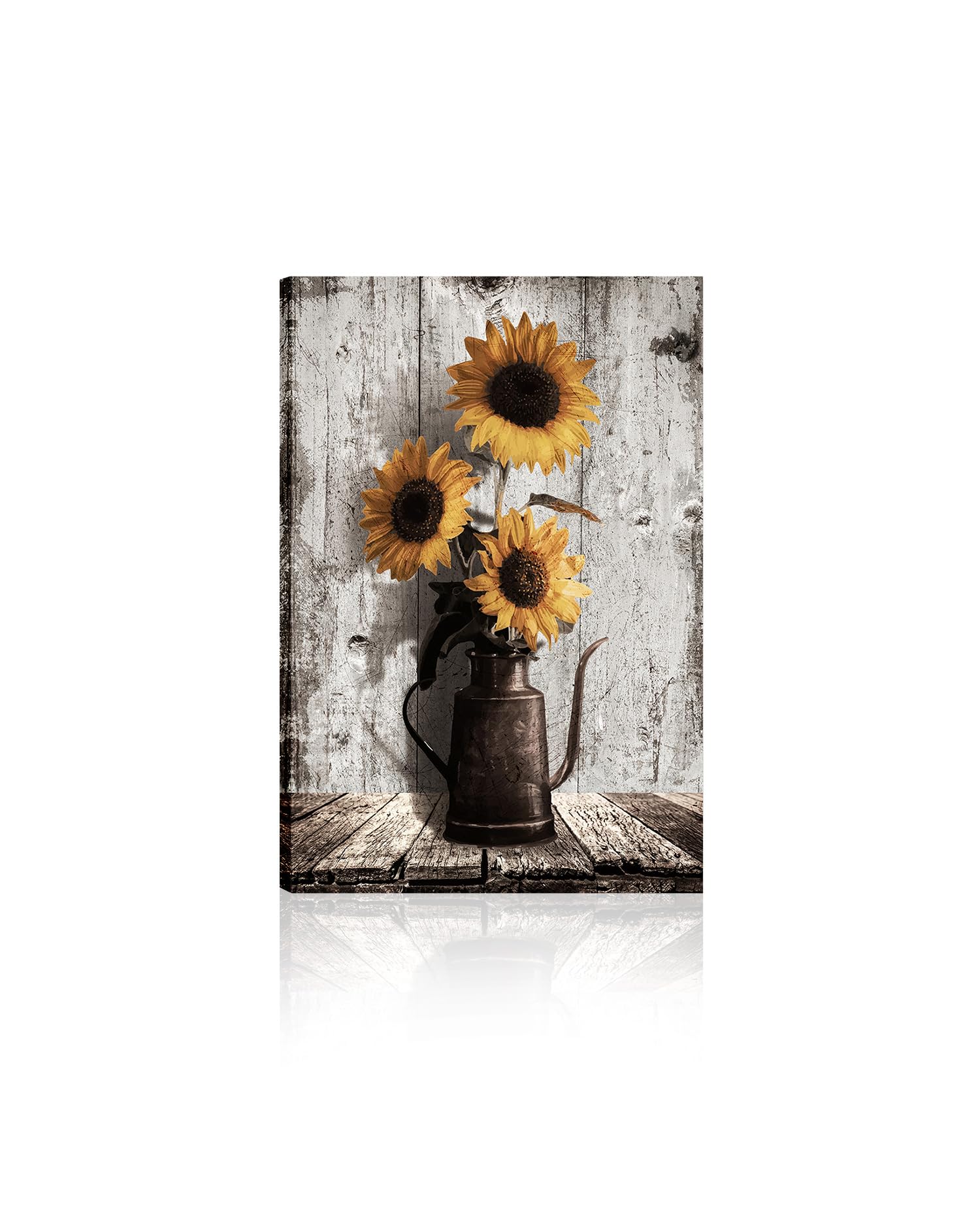 Amazon.com: Sunflower Pictures Farmhouse Wall Art: Rustic Sunflower ...