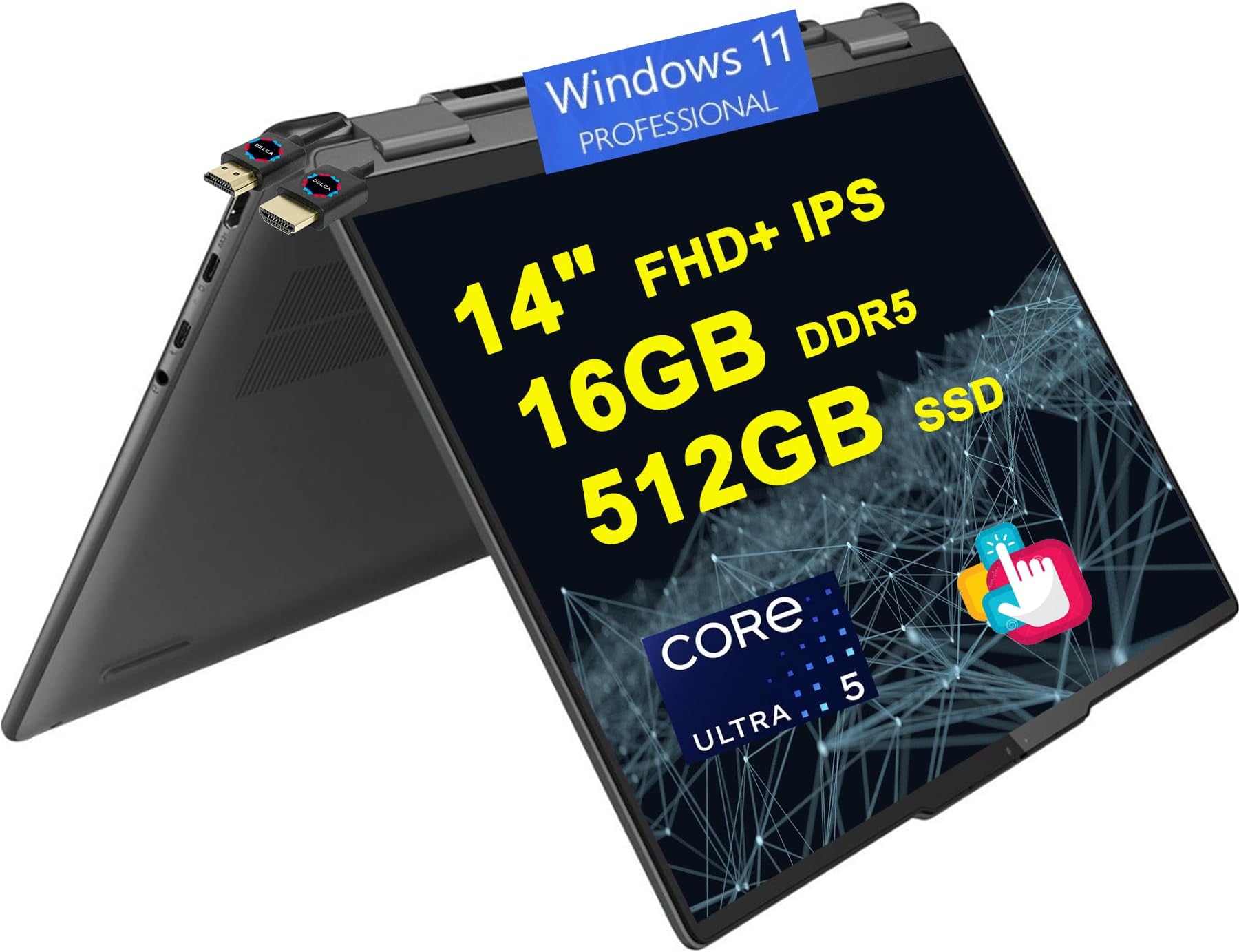 Amazon.com: Lenovo Yoga 7 14 2-in-1 AI PC Laptop | 14" FHD+ Touch Anti ...