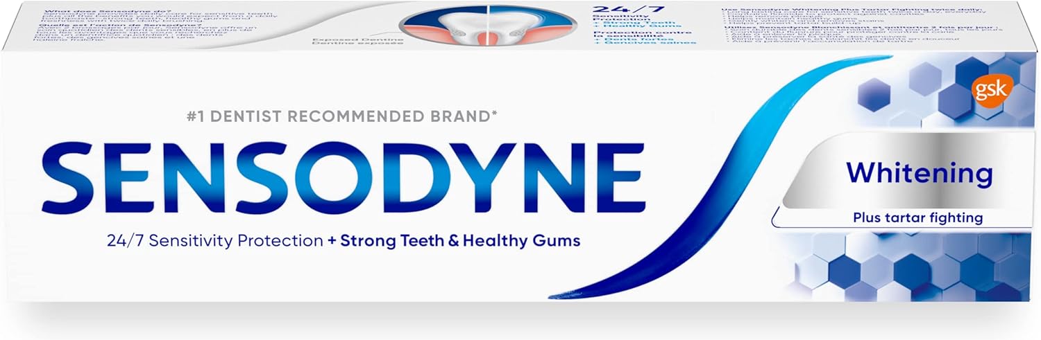 Sensodyne Whitening & Tartar toothpaste, Strengthens Protects and ...