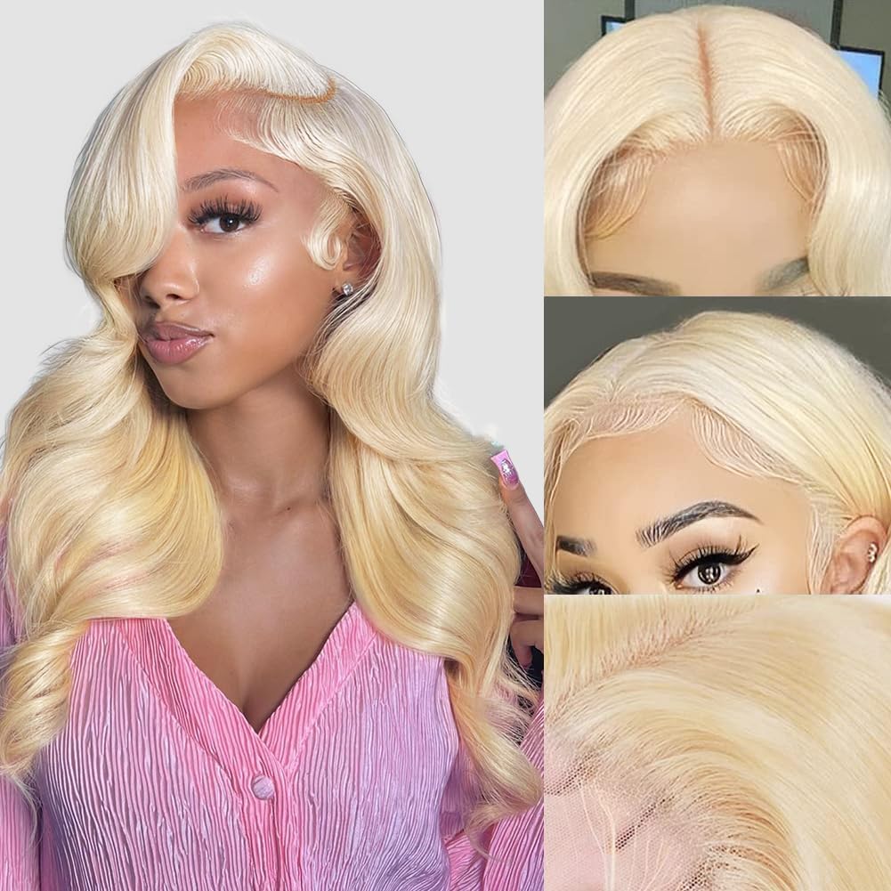 Amazon.com: 613 Blonde Lace Front Wig Human Hair 22 Inch13x4 HD Lace ...