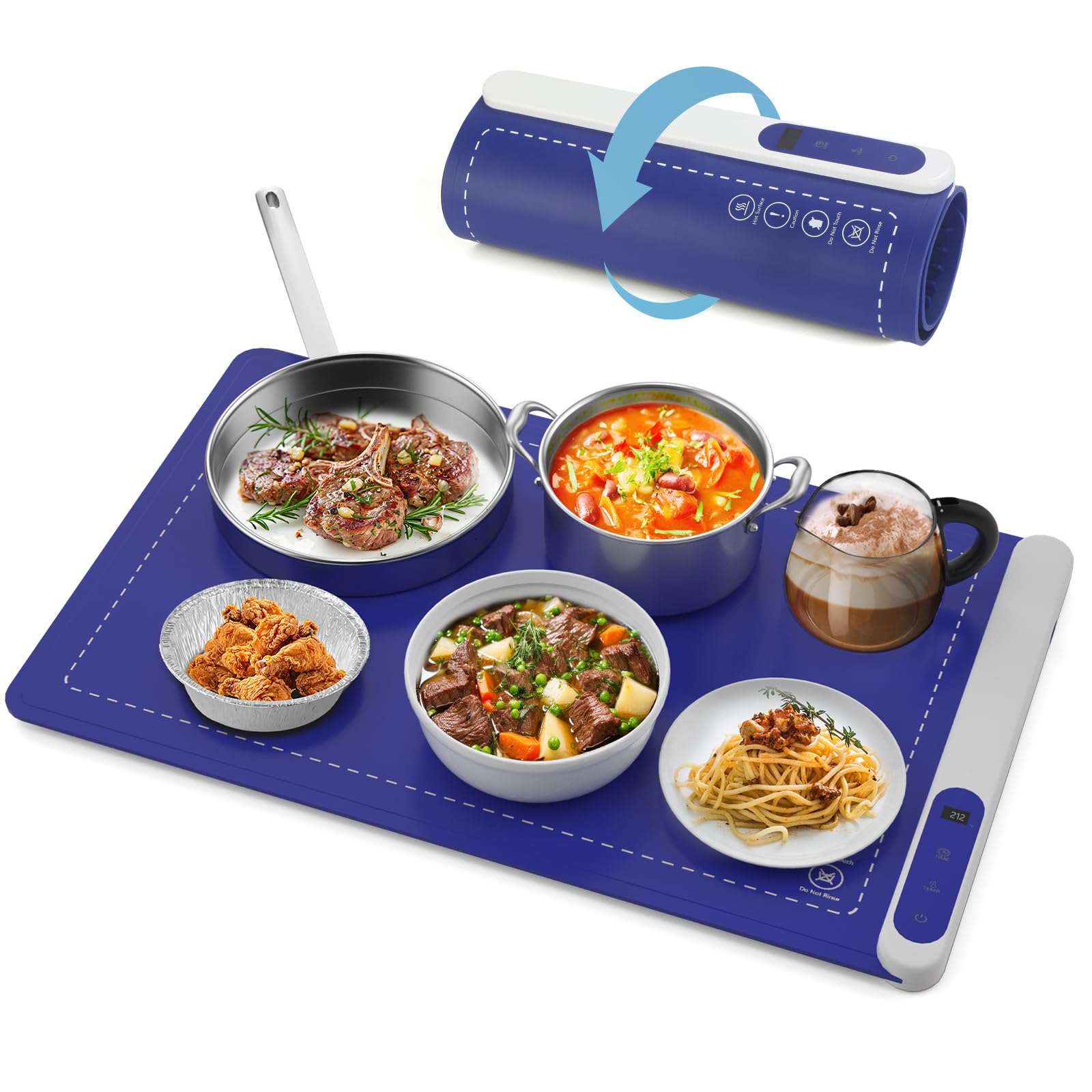 Amazon.com: Carsty Warming Mat for Food with Full Surface Heating ...