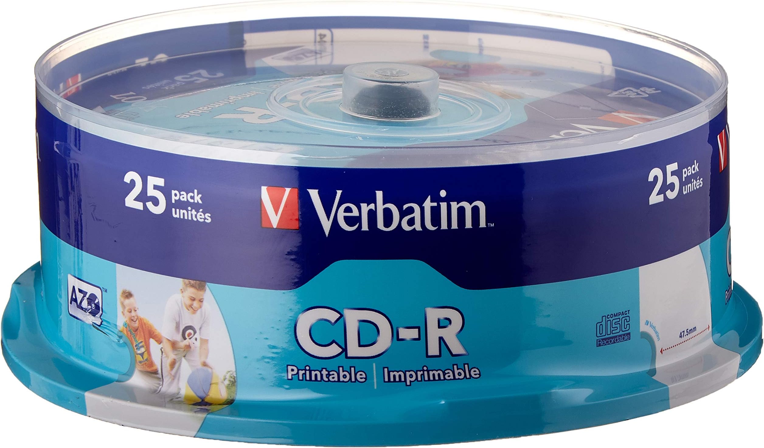 Verbatim 43439 AZO 52x Wide Printable CD-R - 25pk : Amazon.co.uk ...