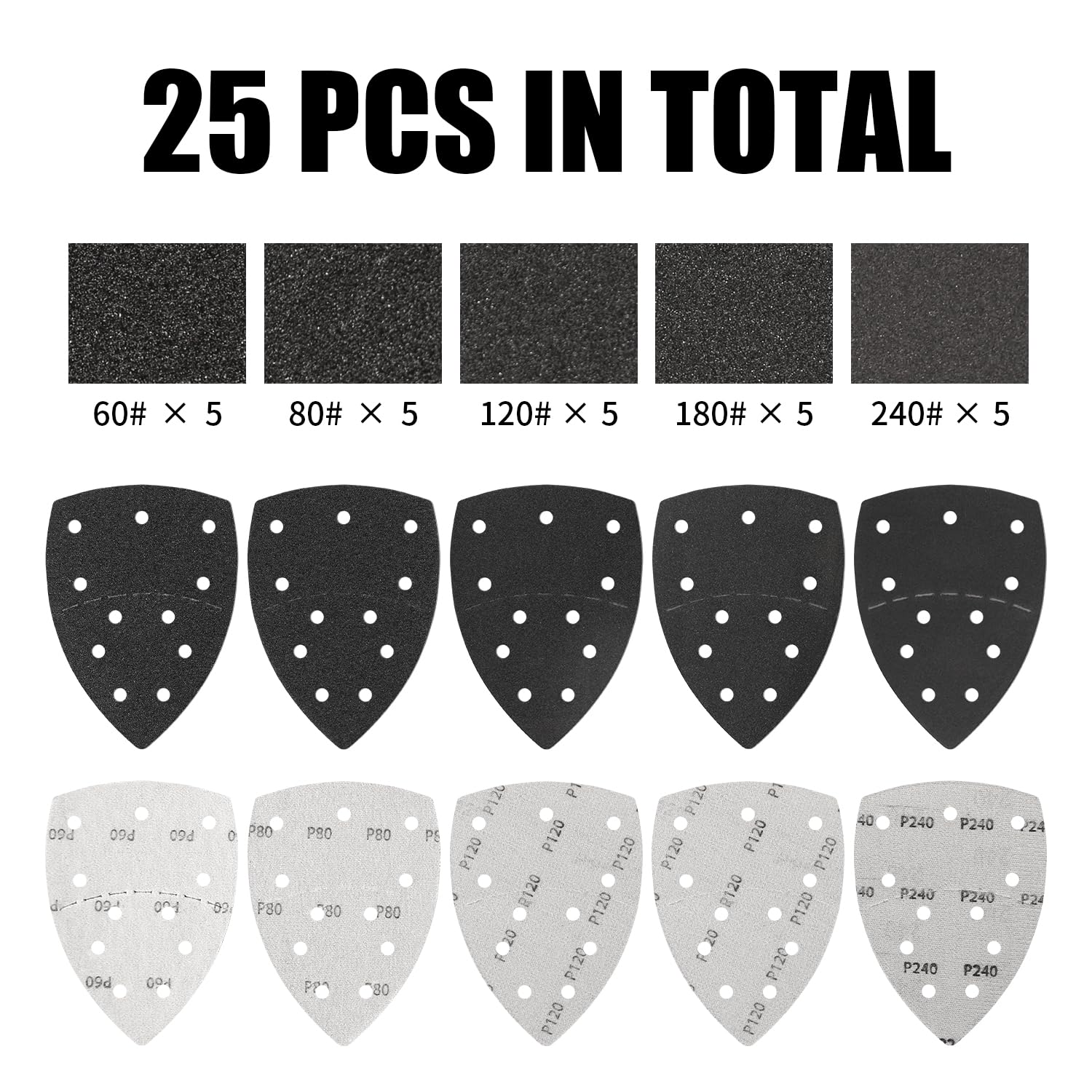 Snapklik.com : 25PCS Mouse Sanding Sheets Wet And Dry Triangle Sanding ...