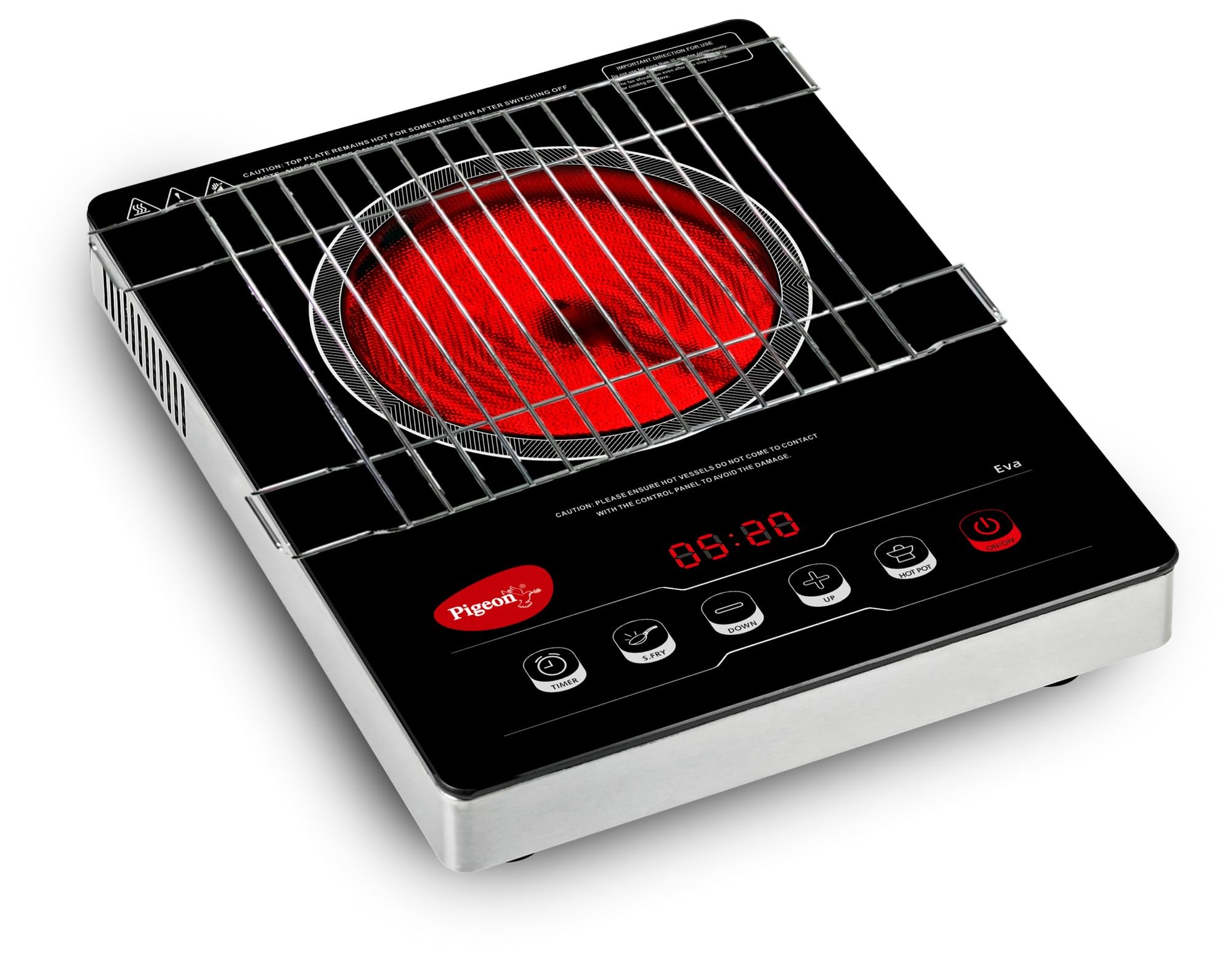 Pigeon by Stovekraft Infrared Cook & Grill 2000 Watts Induction Stove ...