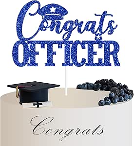 Amazon.com: Congrats Officer Cake Topper, Future Officer, Congrats Grad, 2024 Police Academy ...