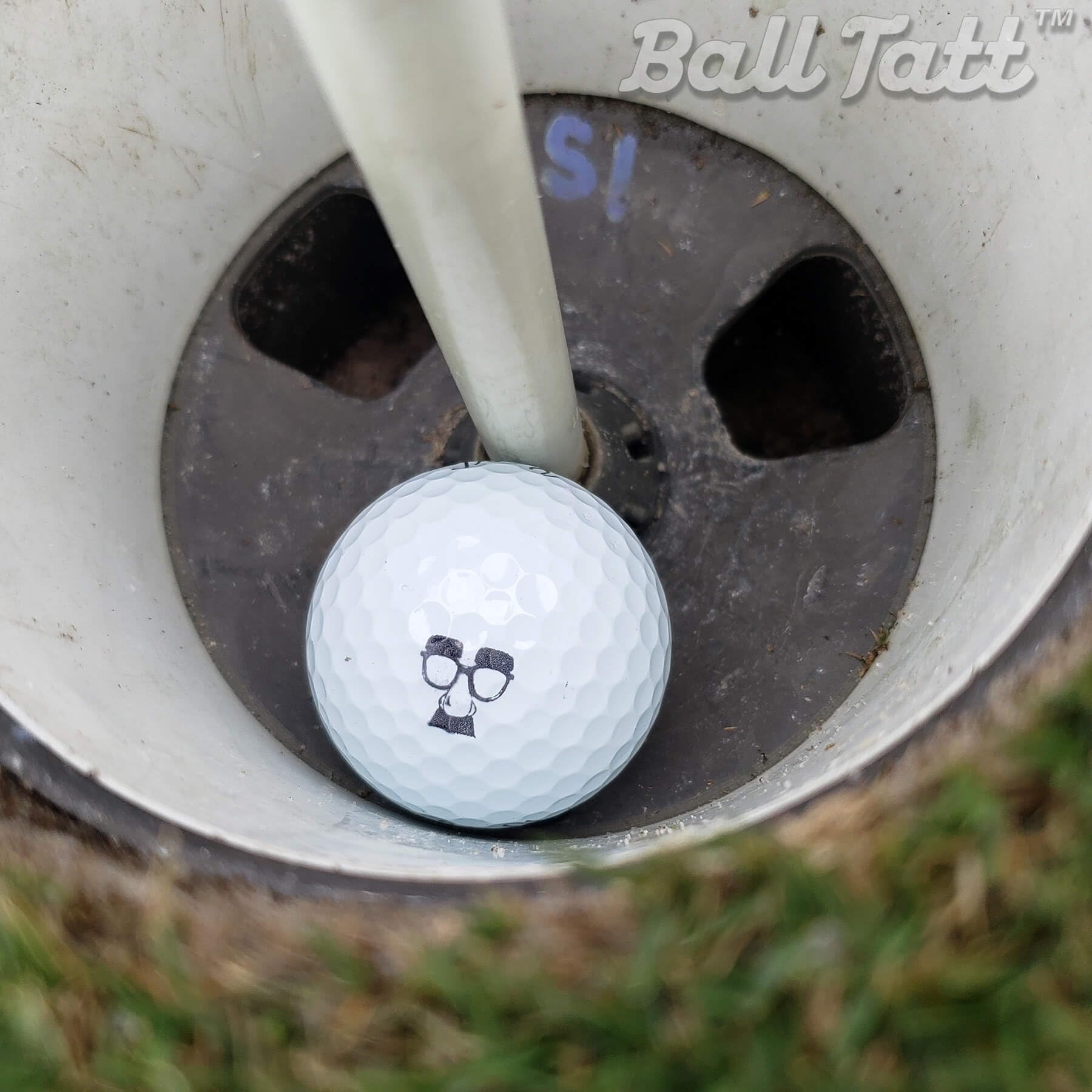 Snapklik.com : Moustache Man Golf Ball Stamp, Golf Ball Stamper, Self ...