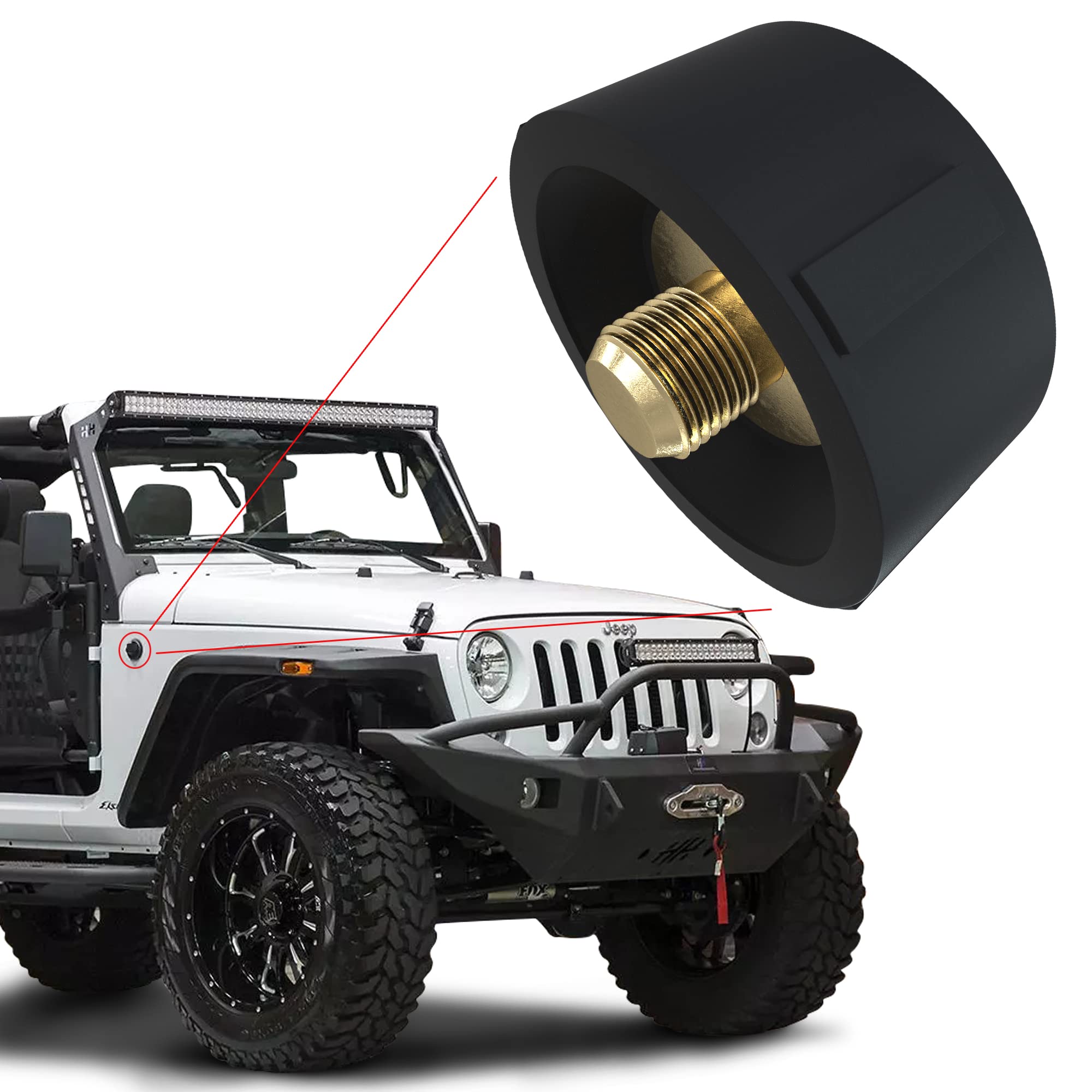Amazon.com: BASIKER Car Wash Proof Antenna Delete Cap Fit for Jeep ...