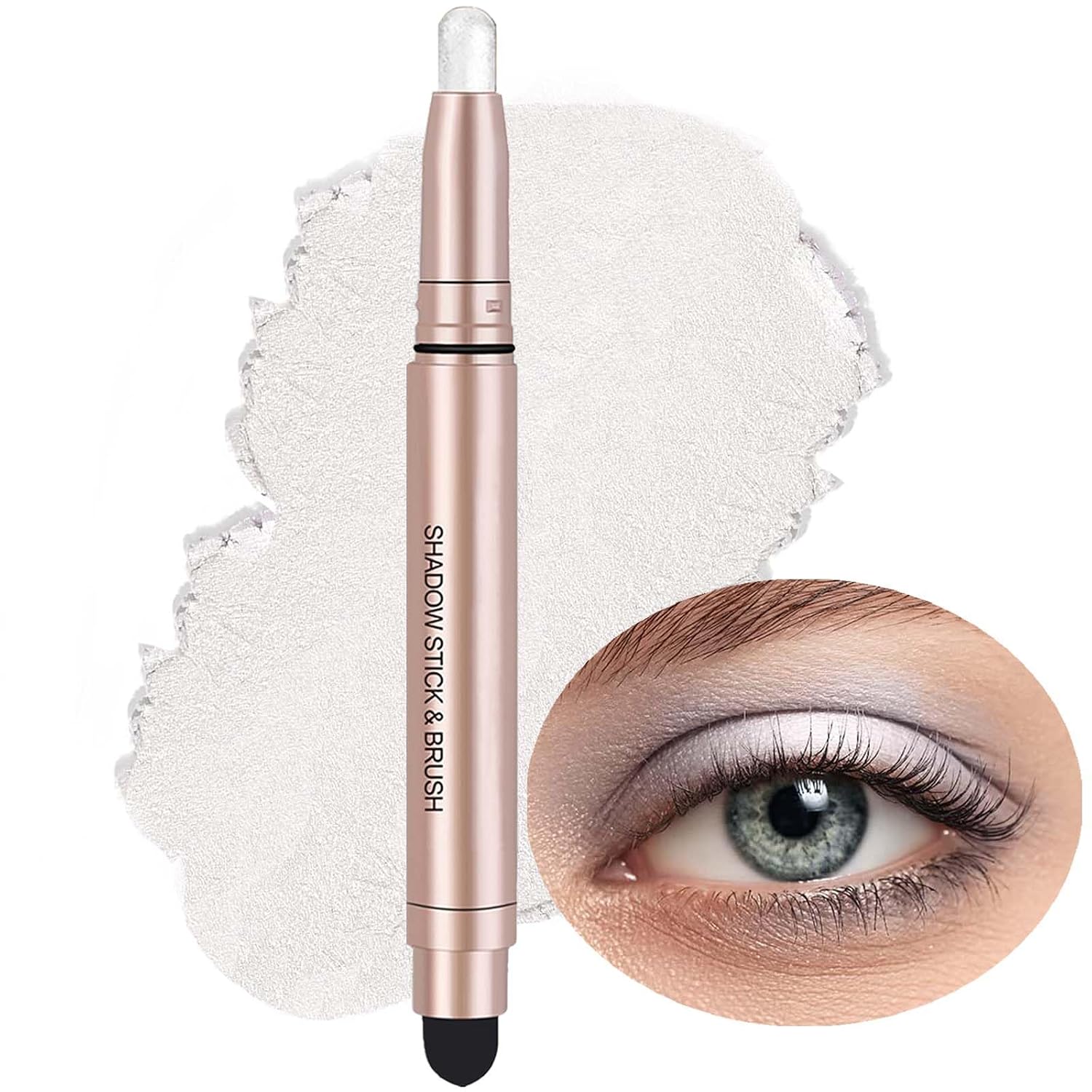 Amazon.com : White Cream Eyeshadow Stick, Shimmer Single Eyeshadow ...