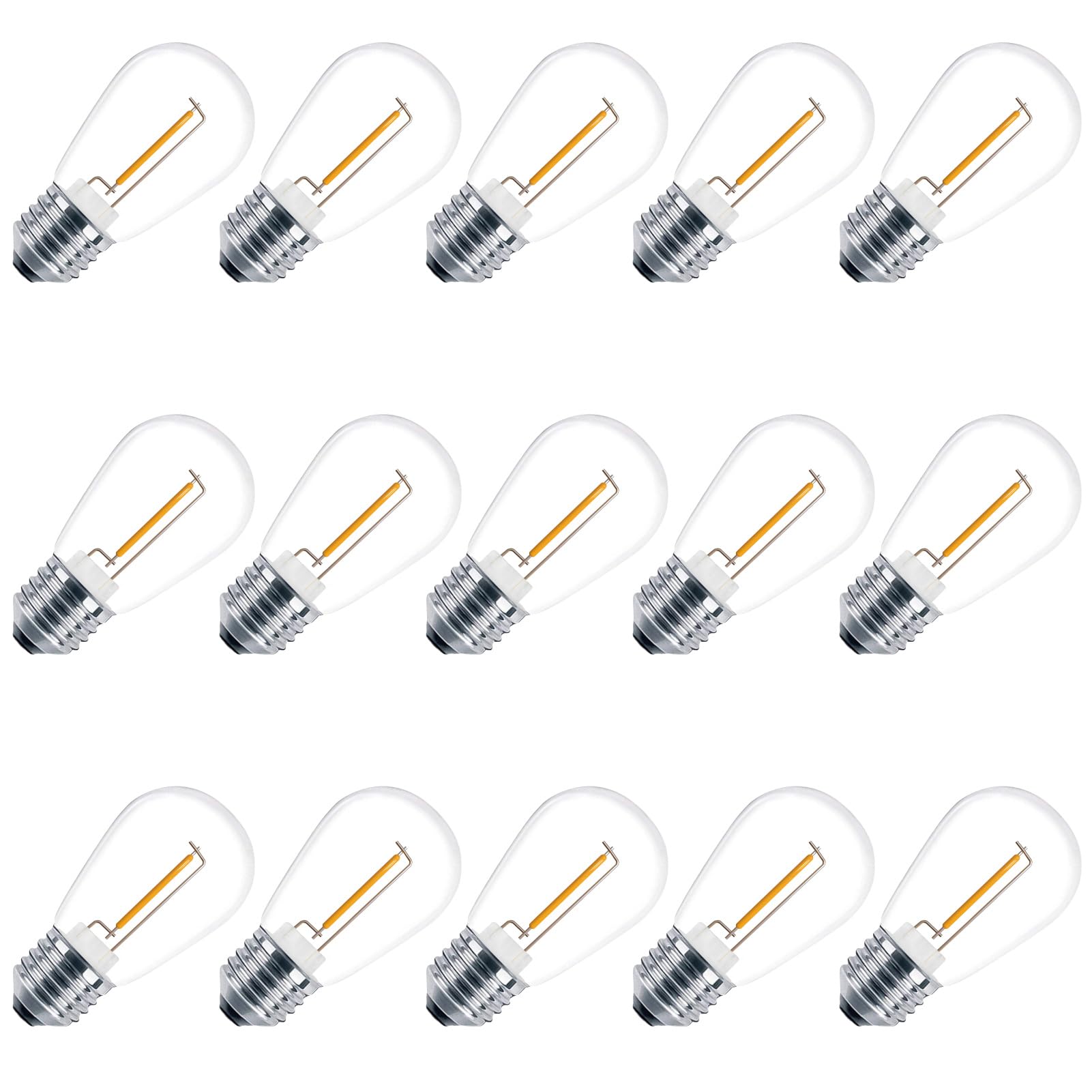 VISTERLITE S14 LED String Light Bulbs, Shatterproof Outdoor String ...