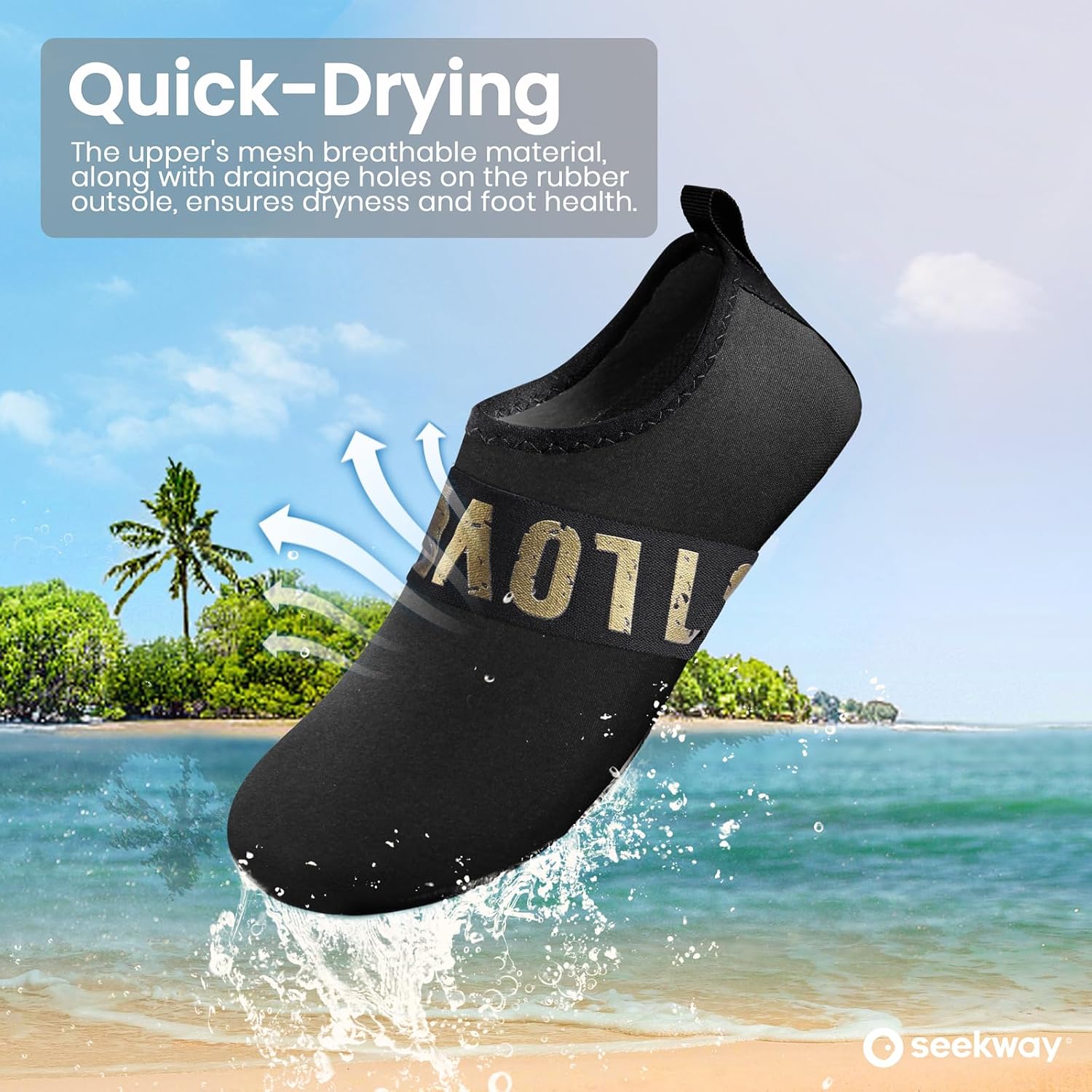 SEEKWAY Water Shoes Barefoot Aqua Socks Quick-Dry Non Slip Shoes for ...