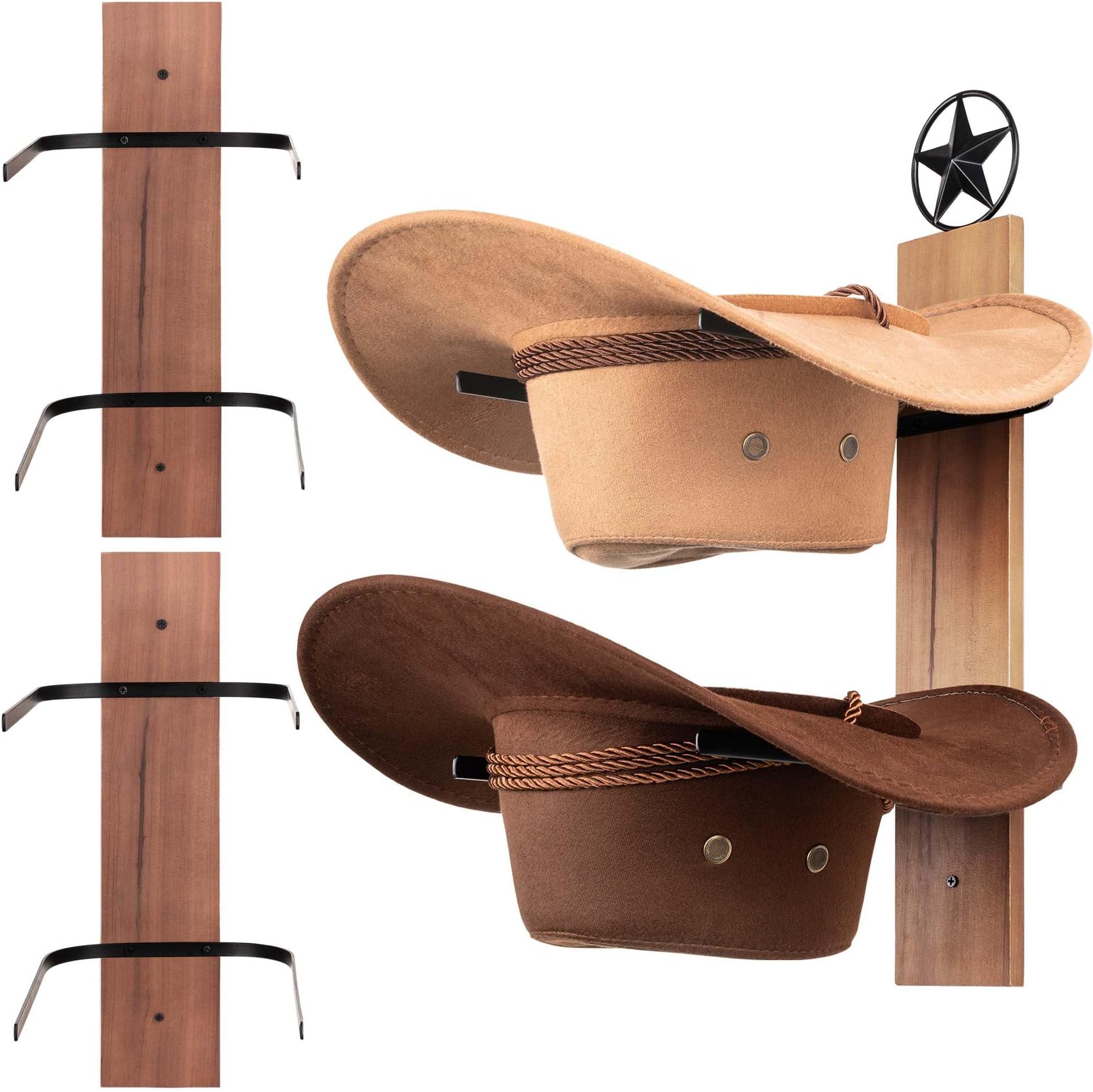 Amazon.com: CANWUPON Cowboy Hat Rack Holder for Wall - Wild Western ...