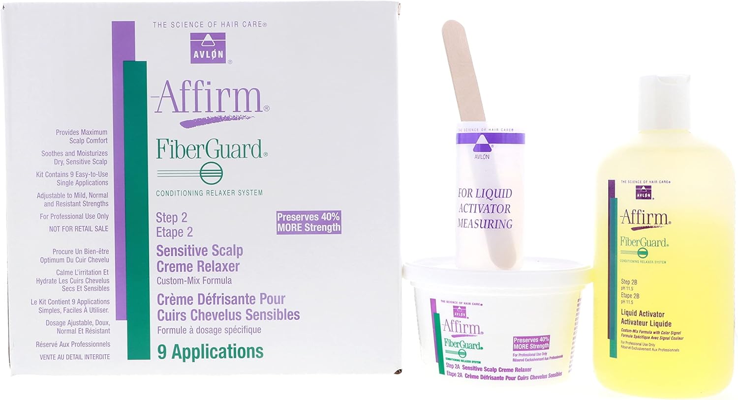 Avlon Affirm Fiberguard Sensitive Scalp Relaxer 9 Kit by Affirm ...