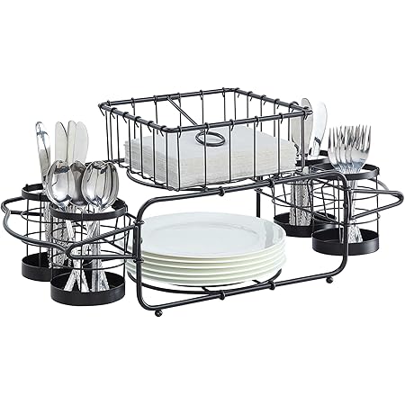 Amazon.com: Giftburg Loop & Wire Buffet Caddy Tabletop Organizer ...