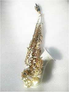 Amazon.com: Beginner saxophone Soprano Saxophone White Saxophone Curved ...
