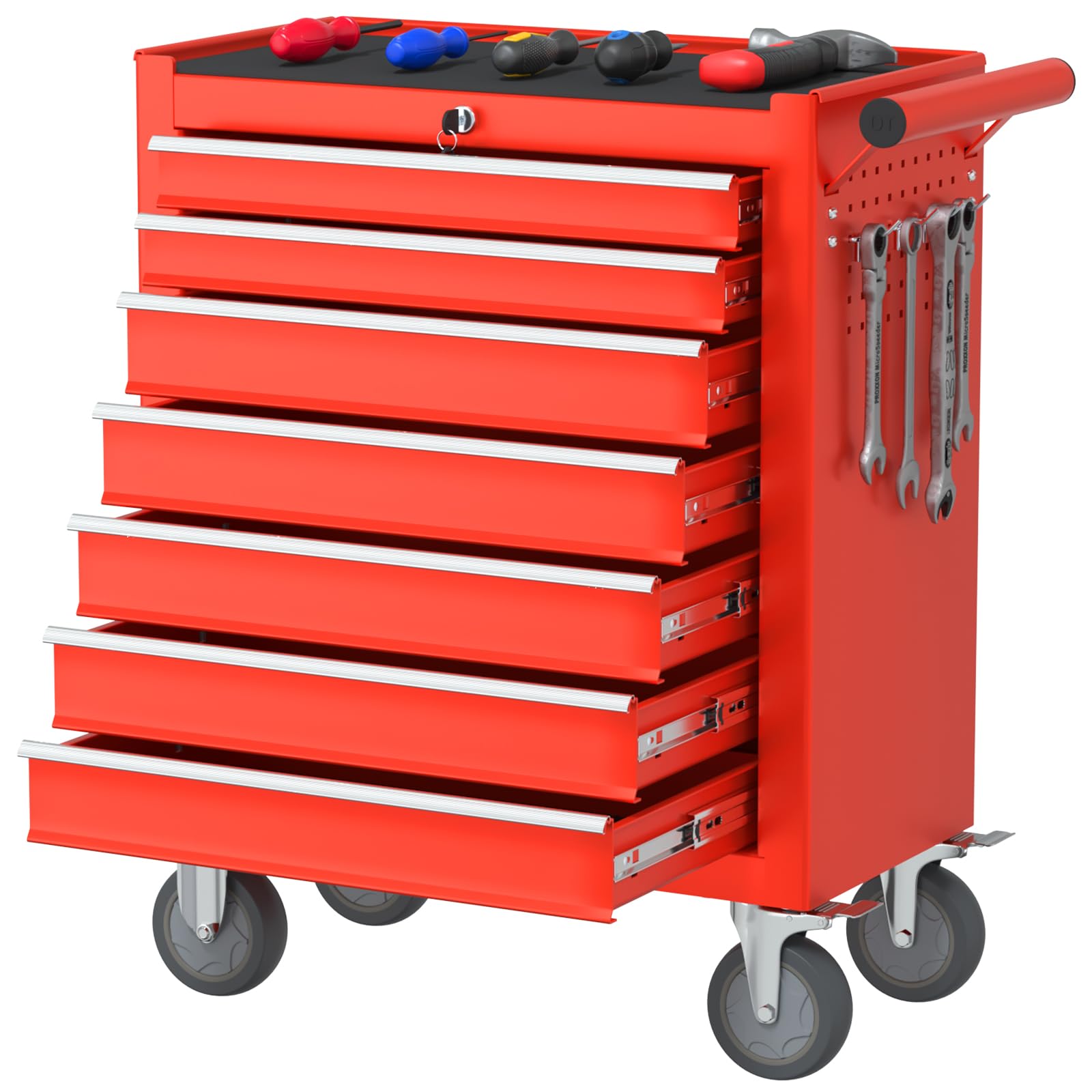Granper 7 Drawers Rolling Tool Chest, Large Capacity Metal Tool Box ...