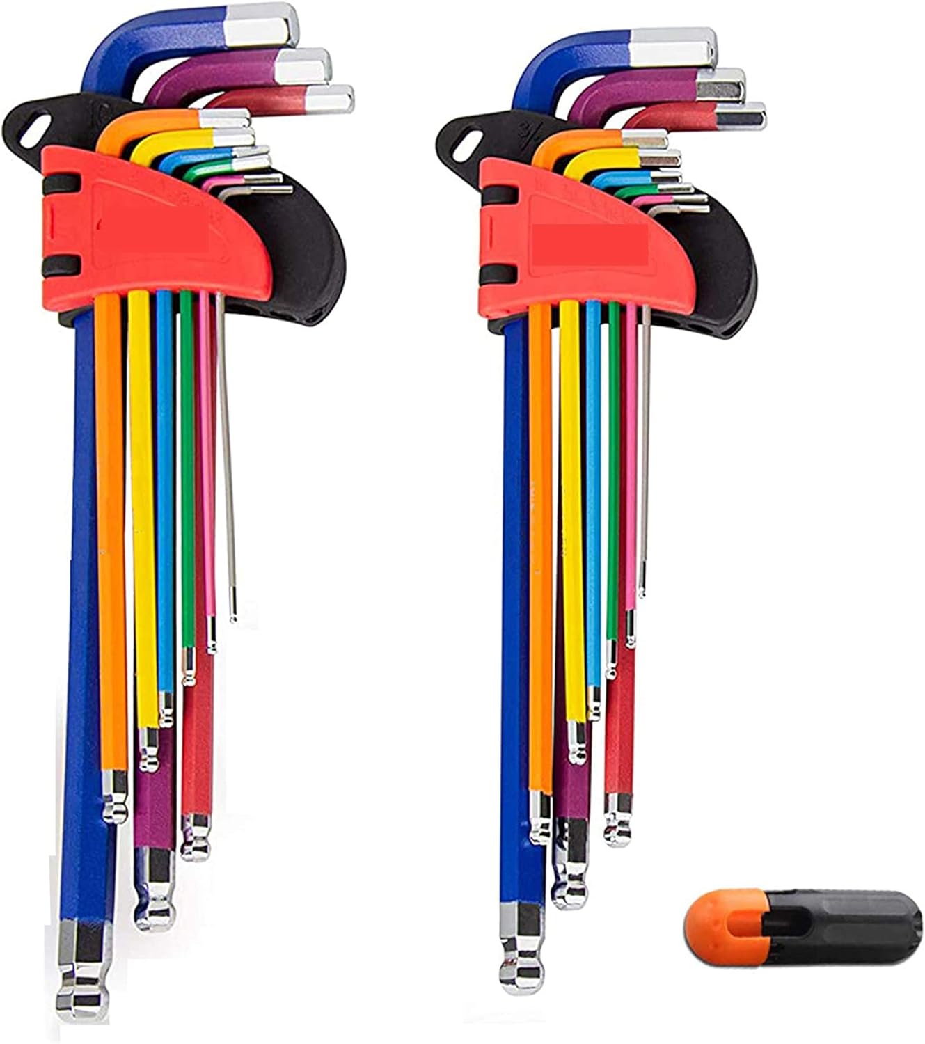 18PCS Hex Key Allen Wrench Set Metric Imperial Extra Long Arm Ball End ...