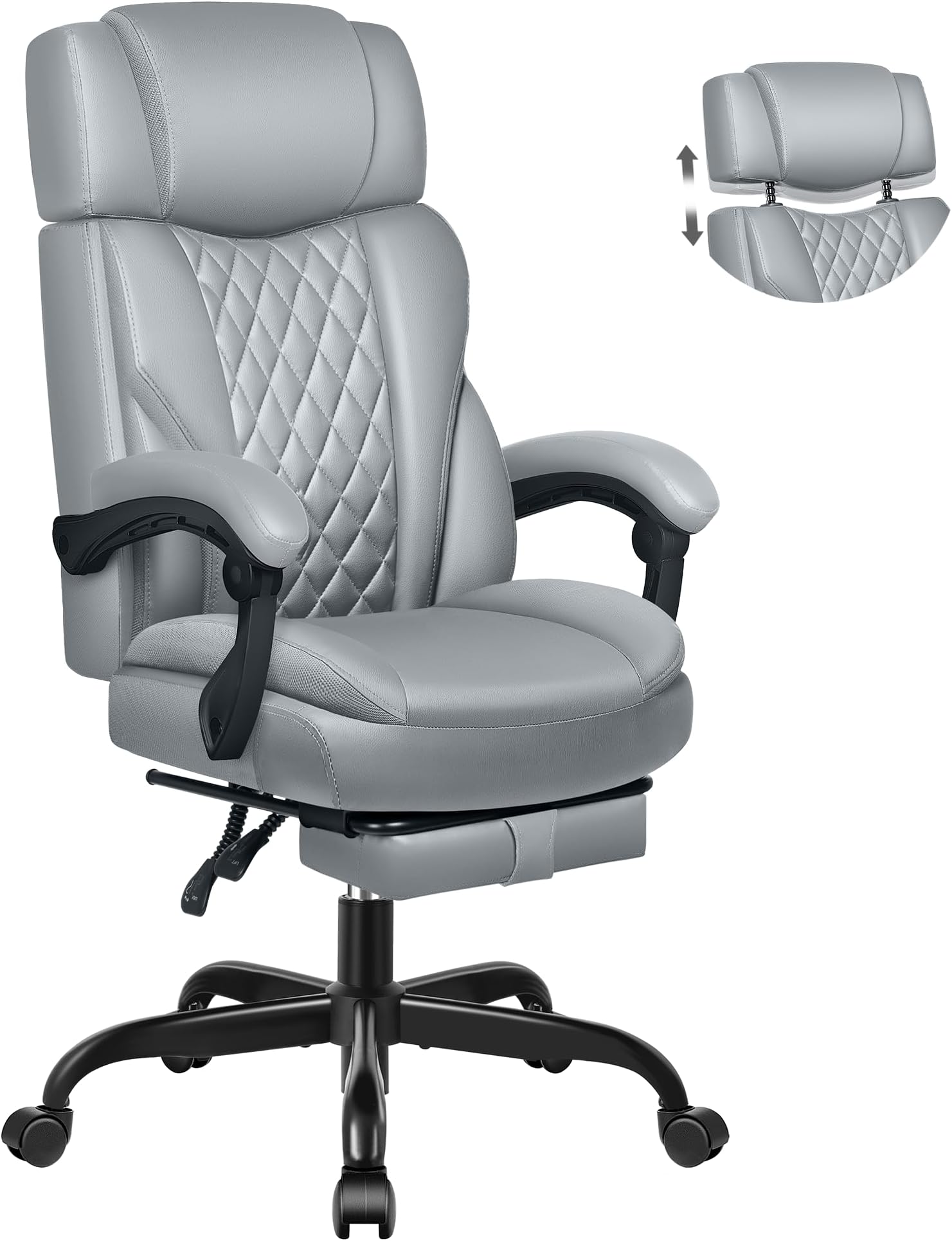 Amazon.com: Executive Leather Office Chair, Big and Tall Office Chair ...