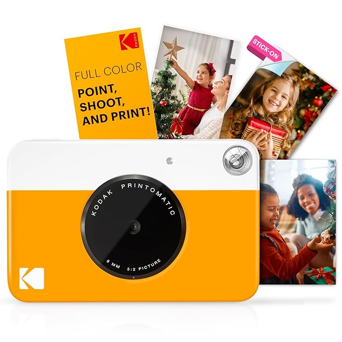 Kodak PRINTOMATIC Digital Instant Print Camera (Yellow), Full Color ...