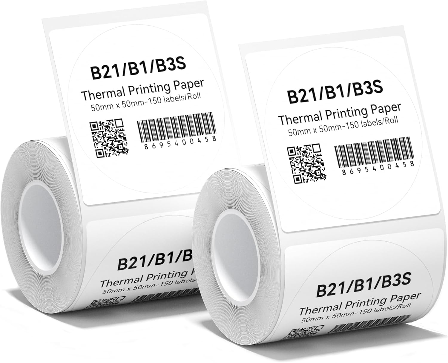 NIIMBOT 2 Rolls Label Maker Tape Thermal Paper 1.97" x 1.97"(50×50mm ...